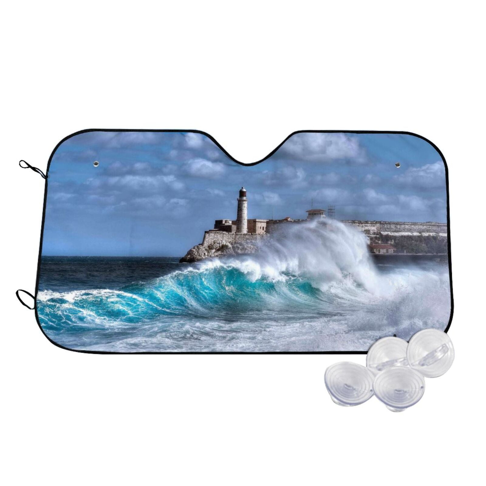 Balery Lighthouse in Havana Print Car Windshield Sun Shade,Windshield ...