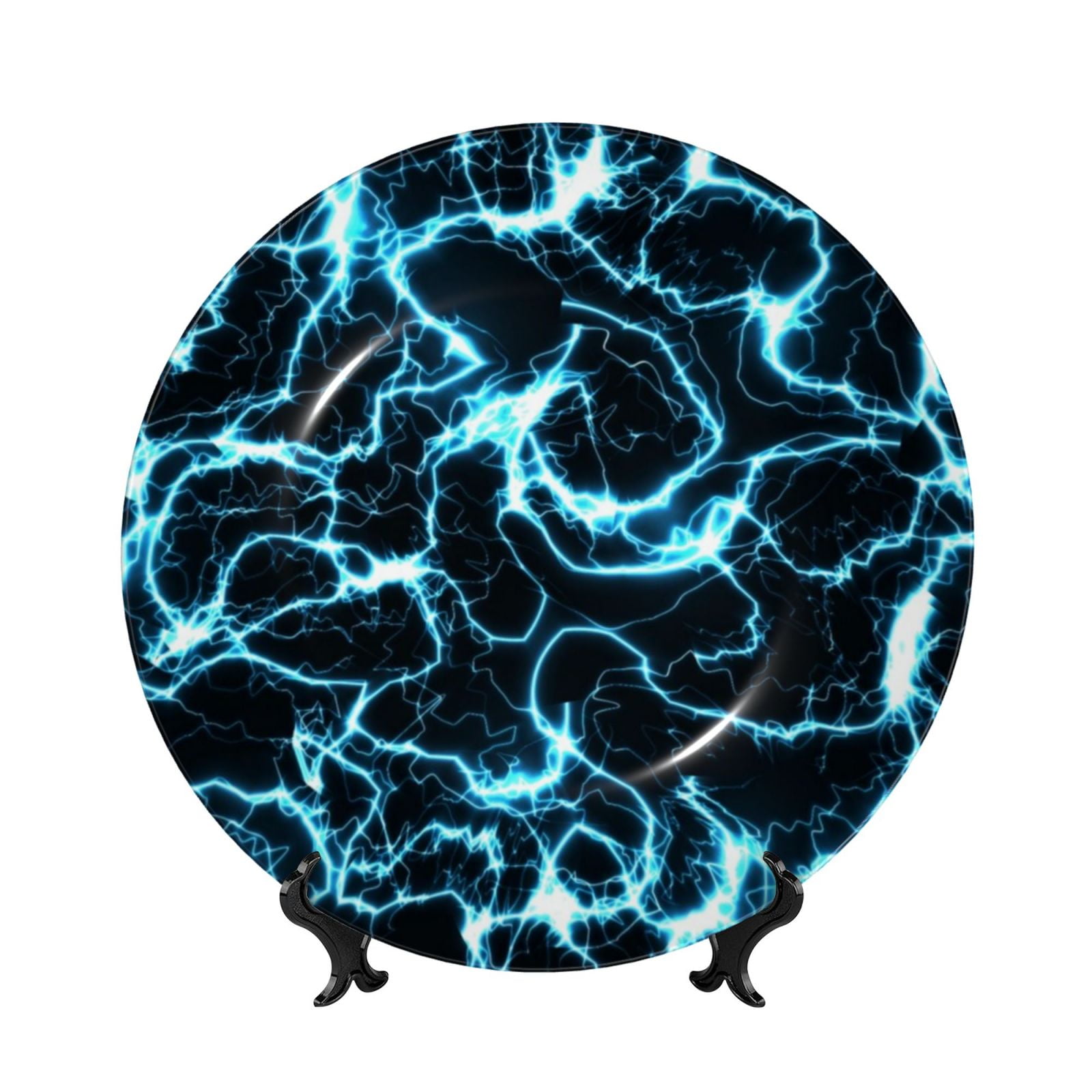 Balery Lightning Print Bone China Decorative Plate Ceramic Dinner ...