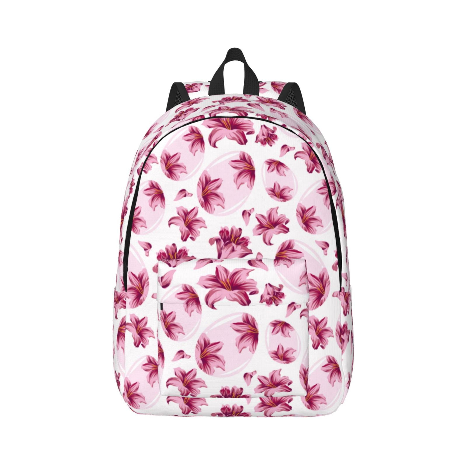 Balery Lilies Flowers Vintage Canvas Backpack for Men and Women - Large ...