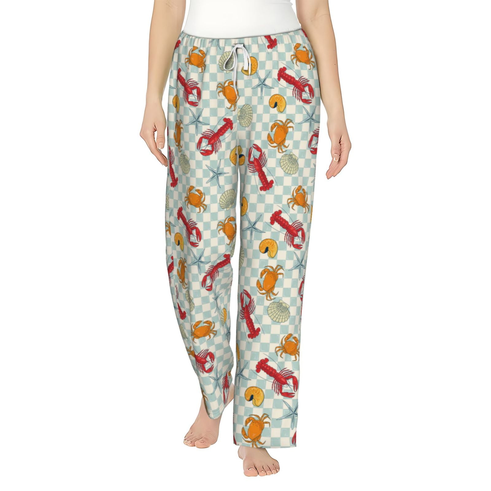 Balery Lobster Sea Shell print Women's Pajama Pants,Ultra Lightweight ...