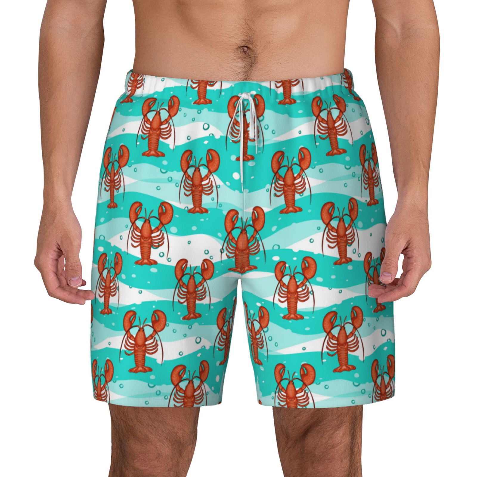 Balery Lobsters Of Turquoise Waves Mens Swim Trunks Swim Shorts for Men ...