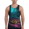 Balery Lost Golden Key Pattern Men's Workout Tank Top Gym Muscle Tee ...