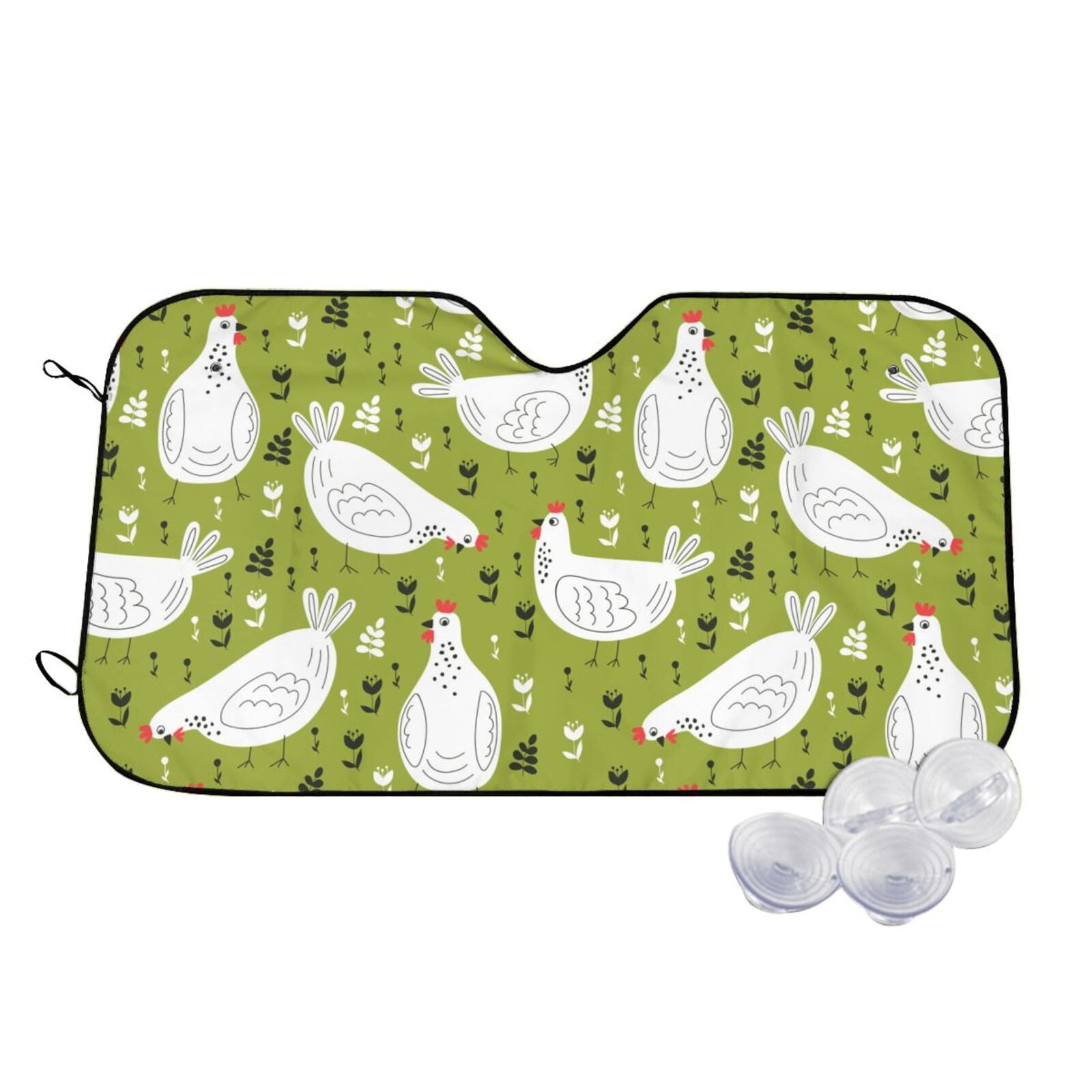 Balery Lovely Chickens Windshield Sun Shade, Car Front Window Sunshade ...