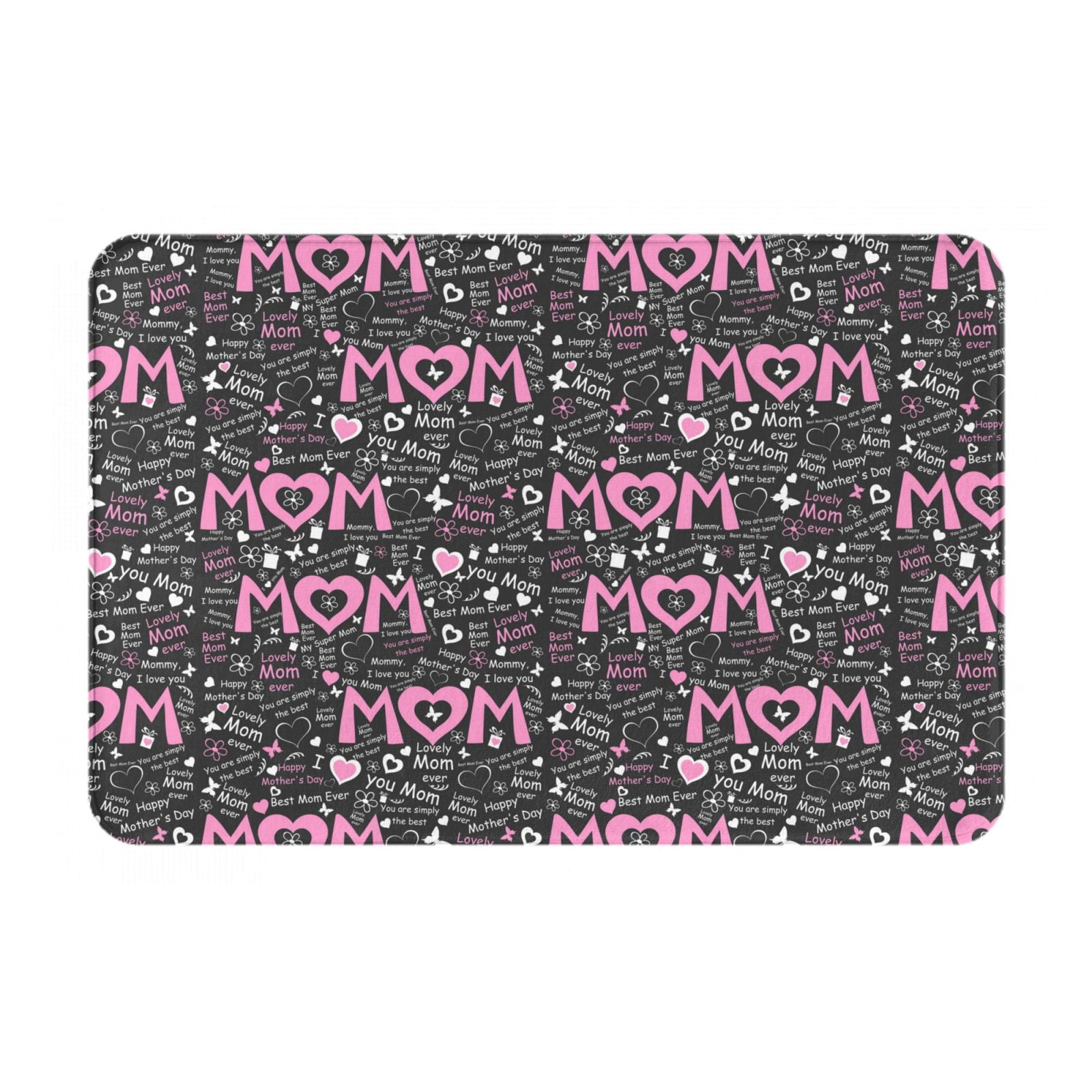 Balery Lovely Mom Ever Doormat, Durable Flannel Fabric, Waterproof ...