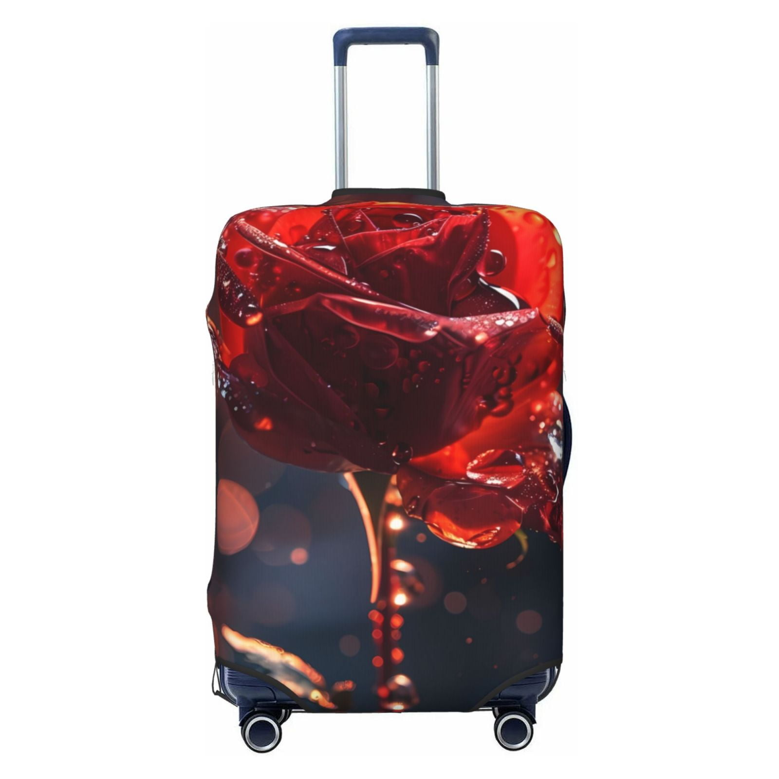Balery Luggage Cover Artistic Dewdrop Rose Print Suitcase Covers for ...