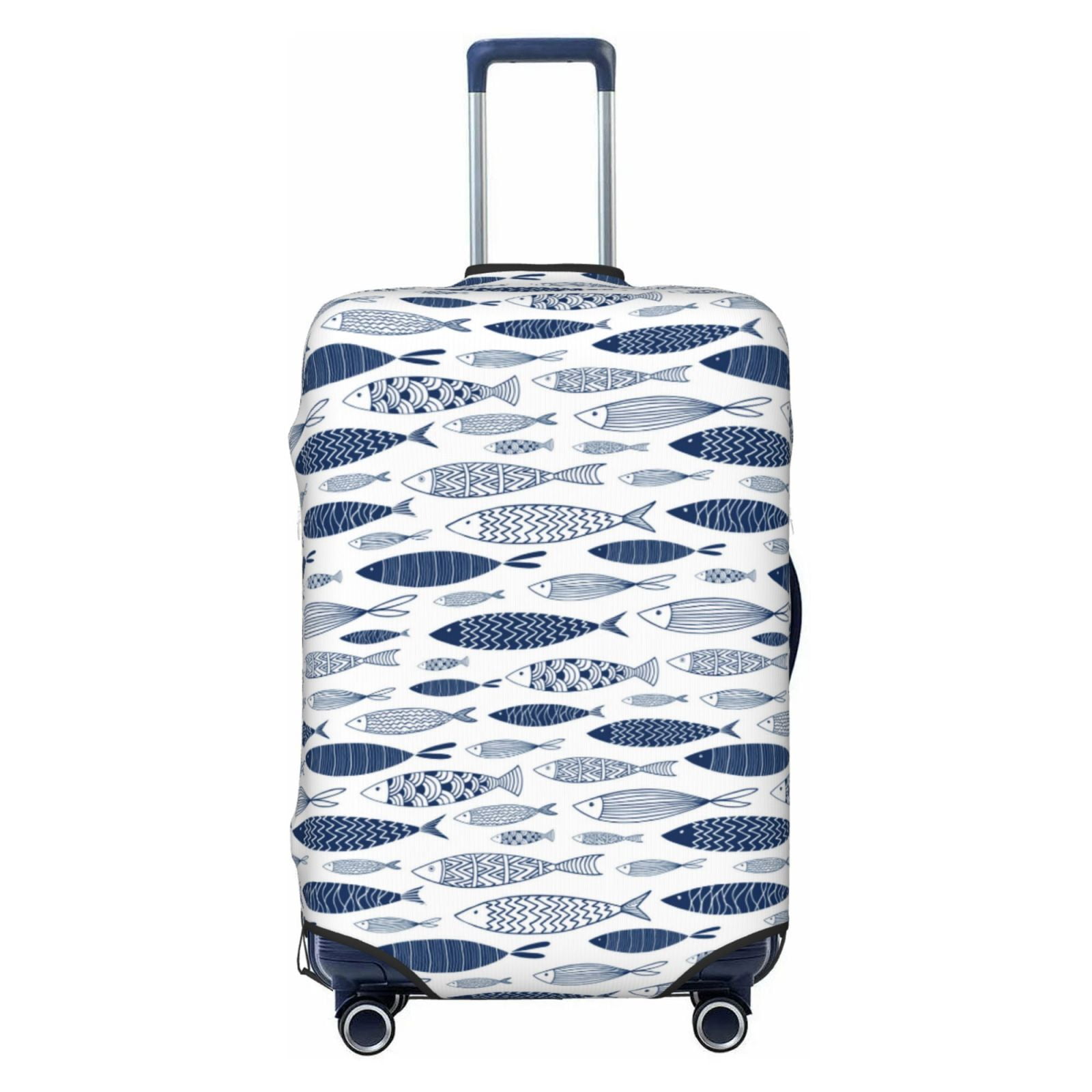 Balery Luggage Cover Blue Fish Print Suitcase Covers for Luggage ...