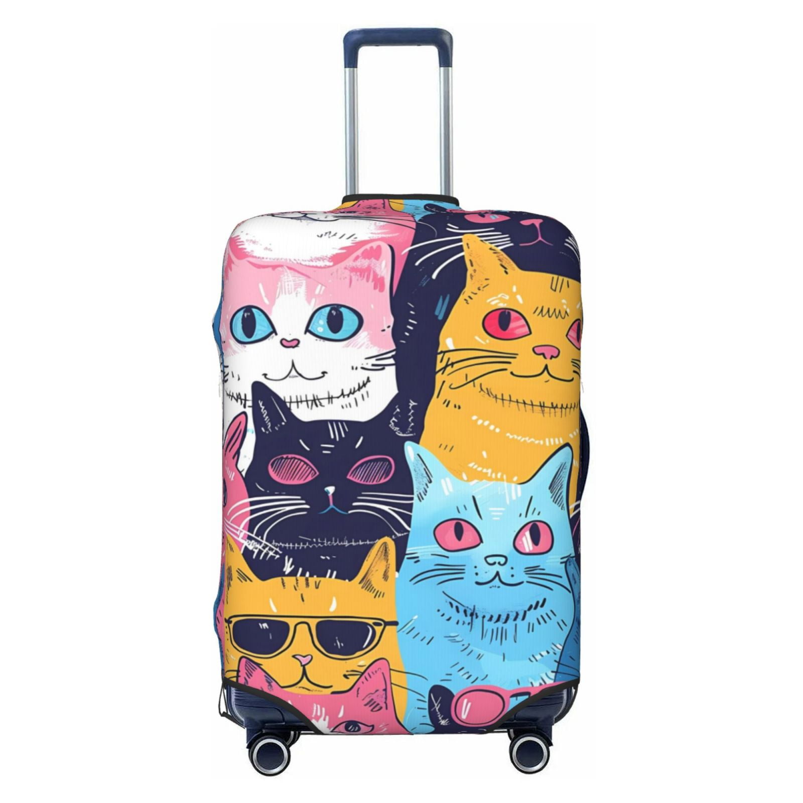 Balery Luggage Cover Colorful Cats Pattern Art Print Suitcase Covers ...
