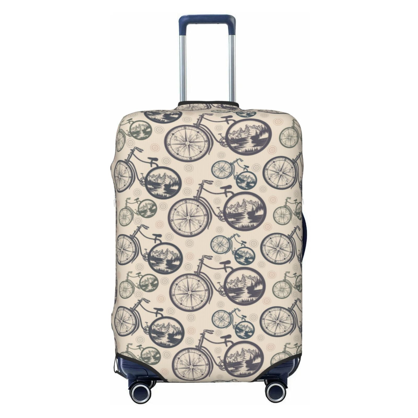 Balery Luggage Cover Compass And Mountains In Bicycle Wheels Print ...