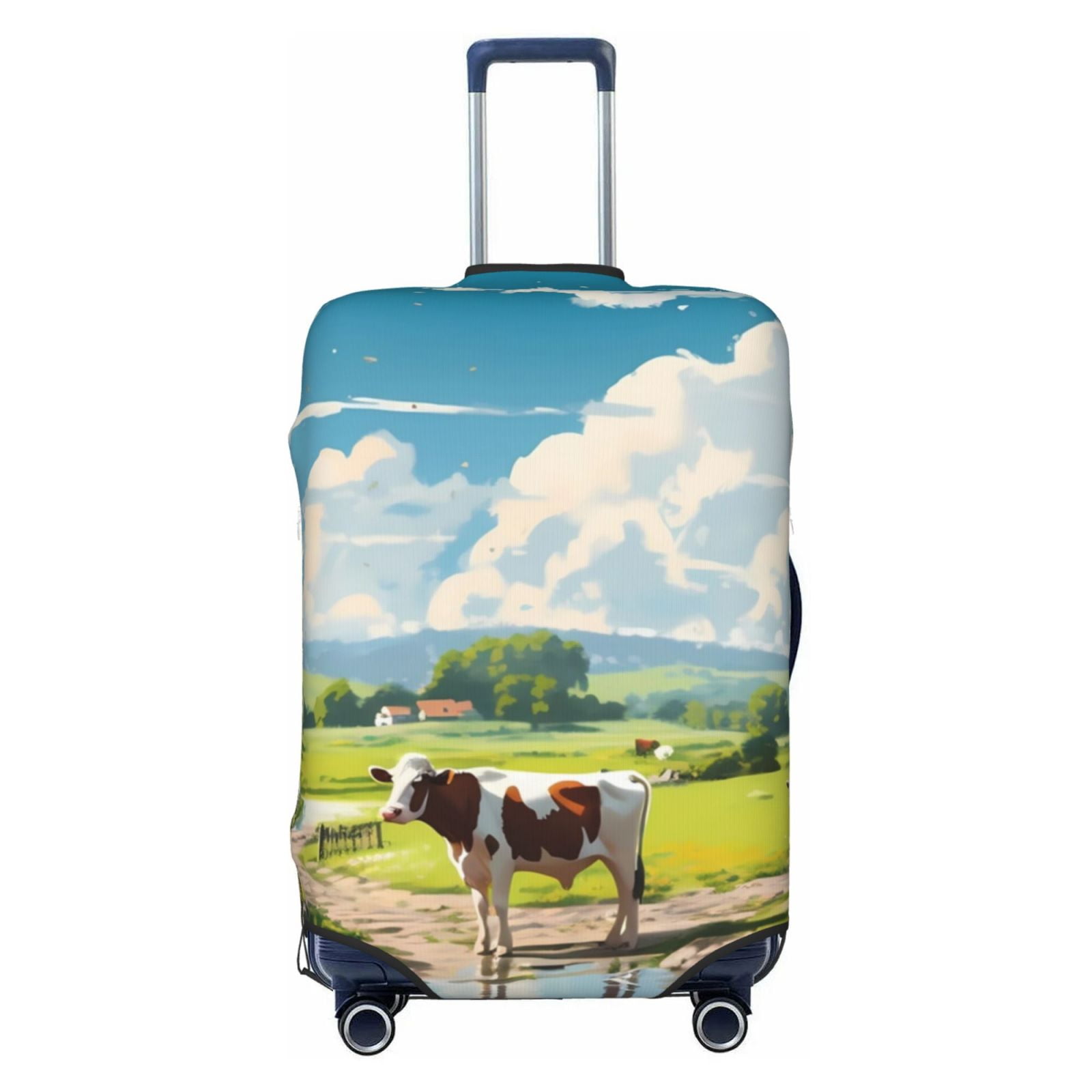 Balery Luggage Cover Countryside Farm Cow Print Suitcase Covers for ...