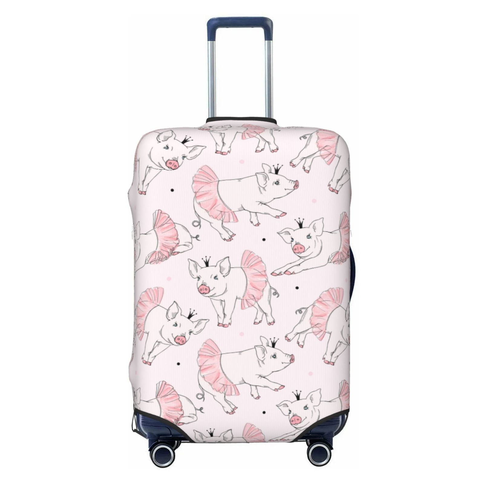 Balery Luggage Cover Cute Piggy Ballerina Print Suitcase Covers for ...