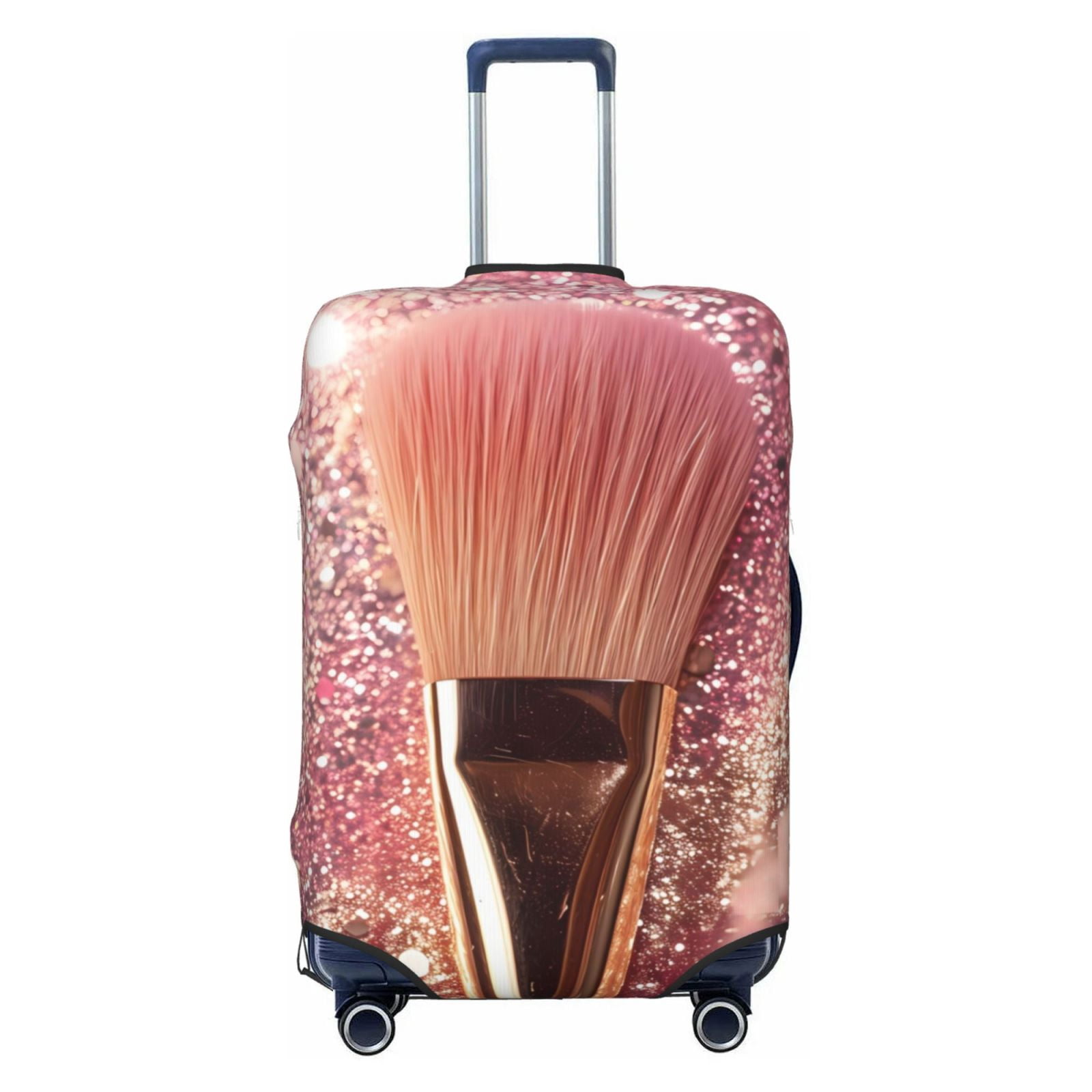 Balery Luggage Cover Makeup Brush on Pink Glitter Print Suitcase Covers ...