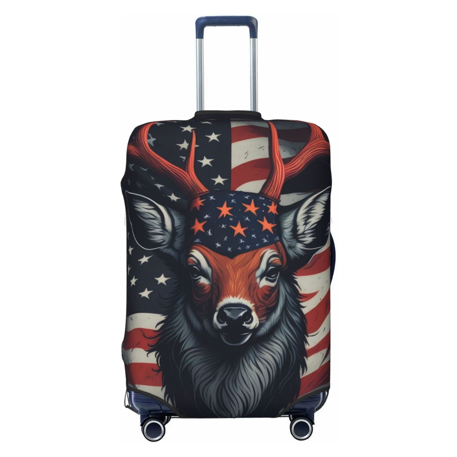 Balery Luggage Cover Modern USA Deer Head Print Suitcase Covers for ...