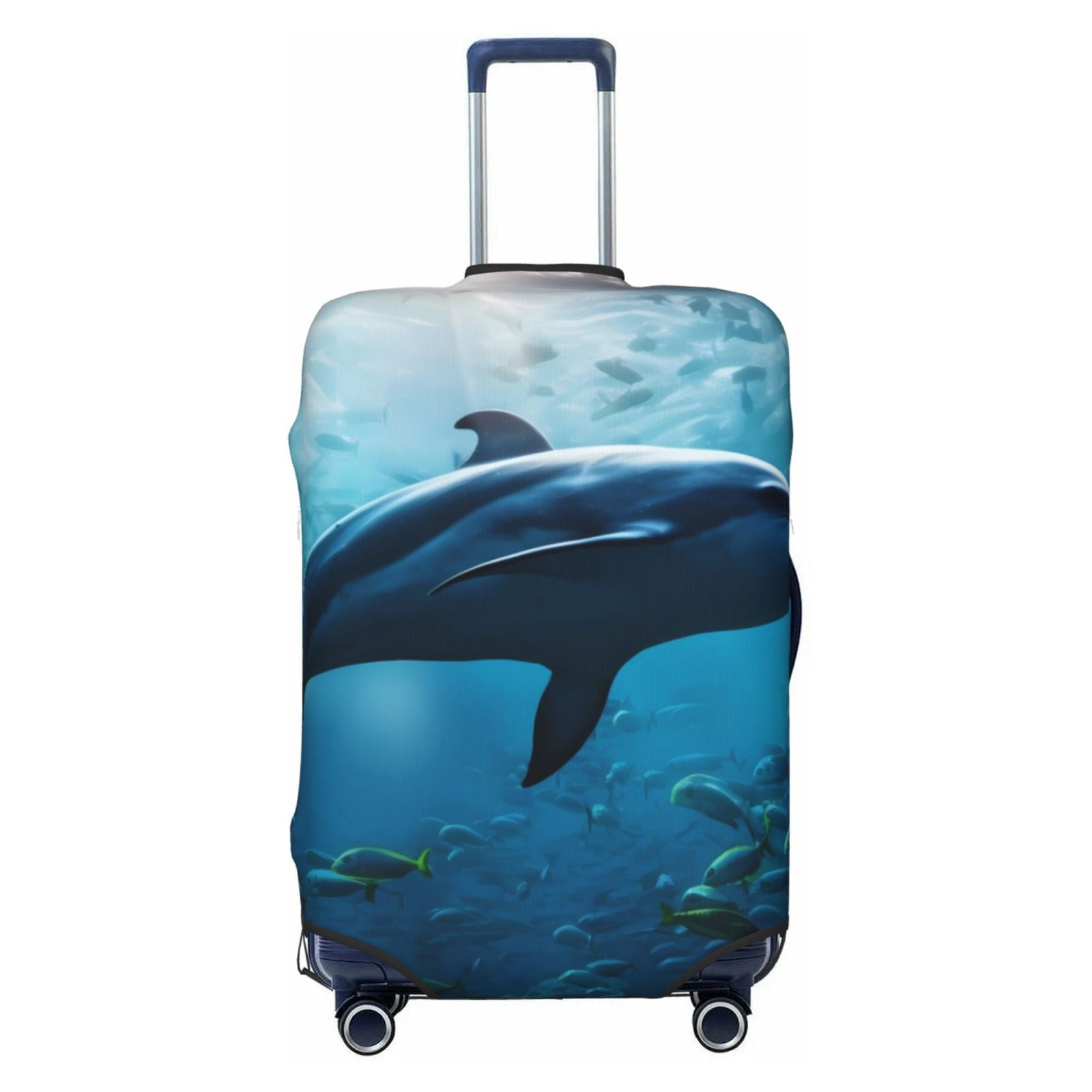 Balery Luggage Cover Ocean Dolphin Fish School Print Suitcase Covers ...