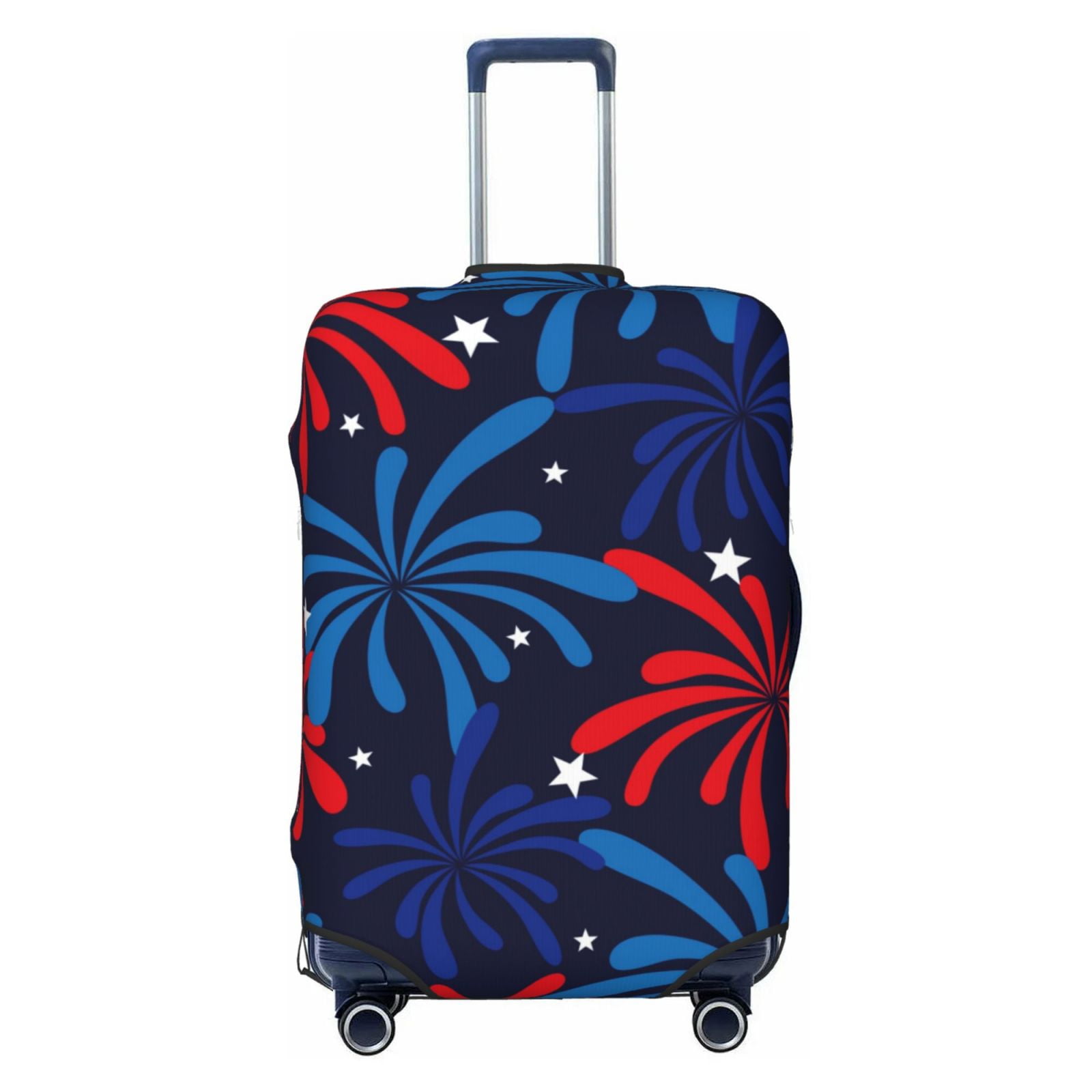 Balery Luggage Cover Red White Blue Fireworks Print Suitcase Covers for ...