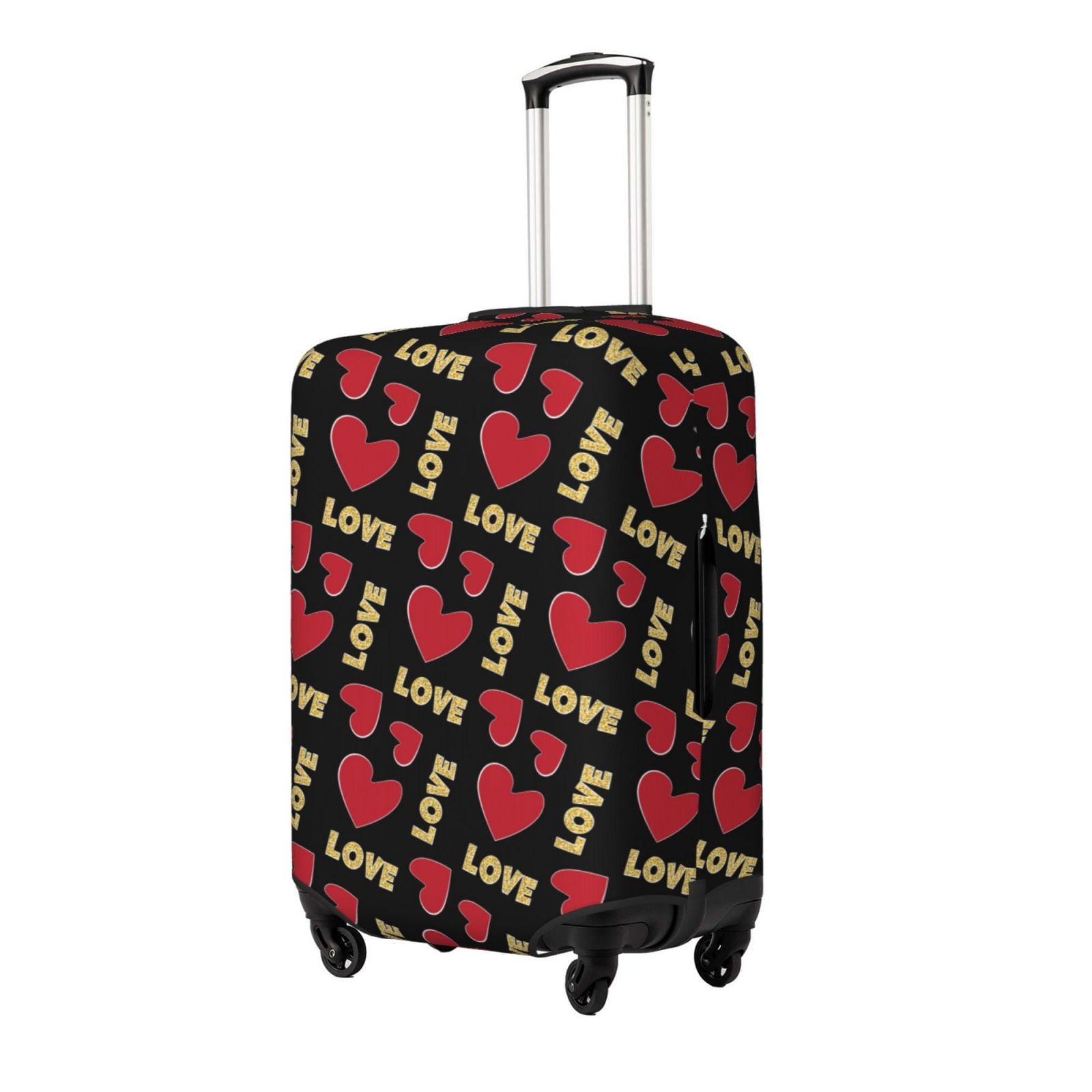 Balery Luggage Cover Red gold heart Print Suitcase Covers for Luggage ...