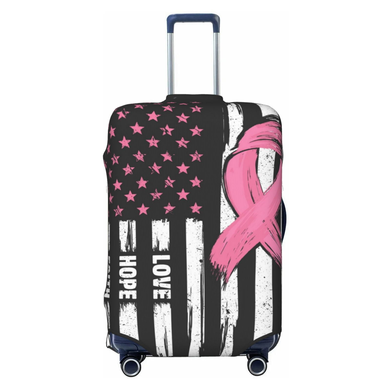 Balery Luggage Cover Ribbon Breast Cancer Awareness Print Suitcase ...