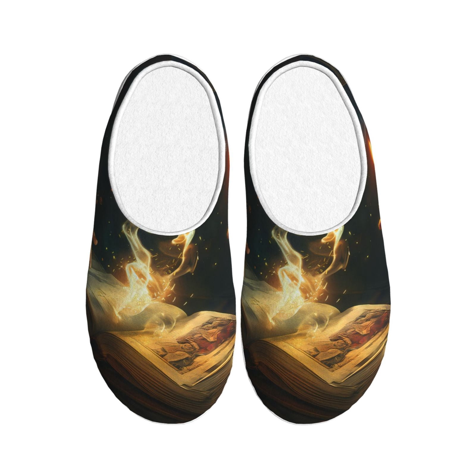 Balery Magical Tarot Reading Pattern Women's Fuzzy Memory Foam Slippers ...