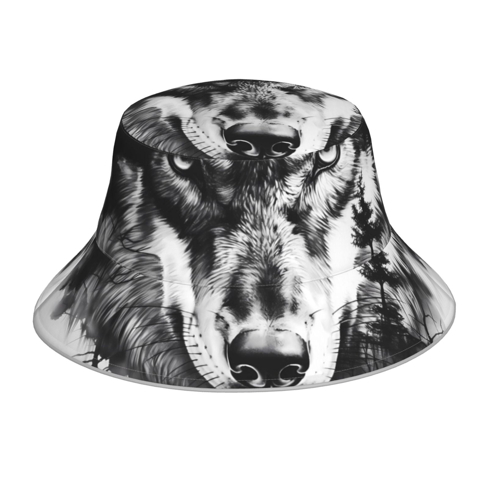 Balery Majestic Wolf Landscape Sun Hats for Men Women Bucket Hat UPF 50 ...