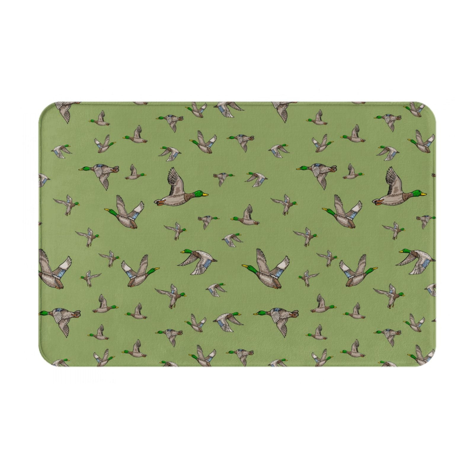 Balery Mallard Duck Doormat, Durable Flannel Fabric, Waterproof Stain ...