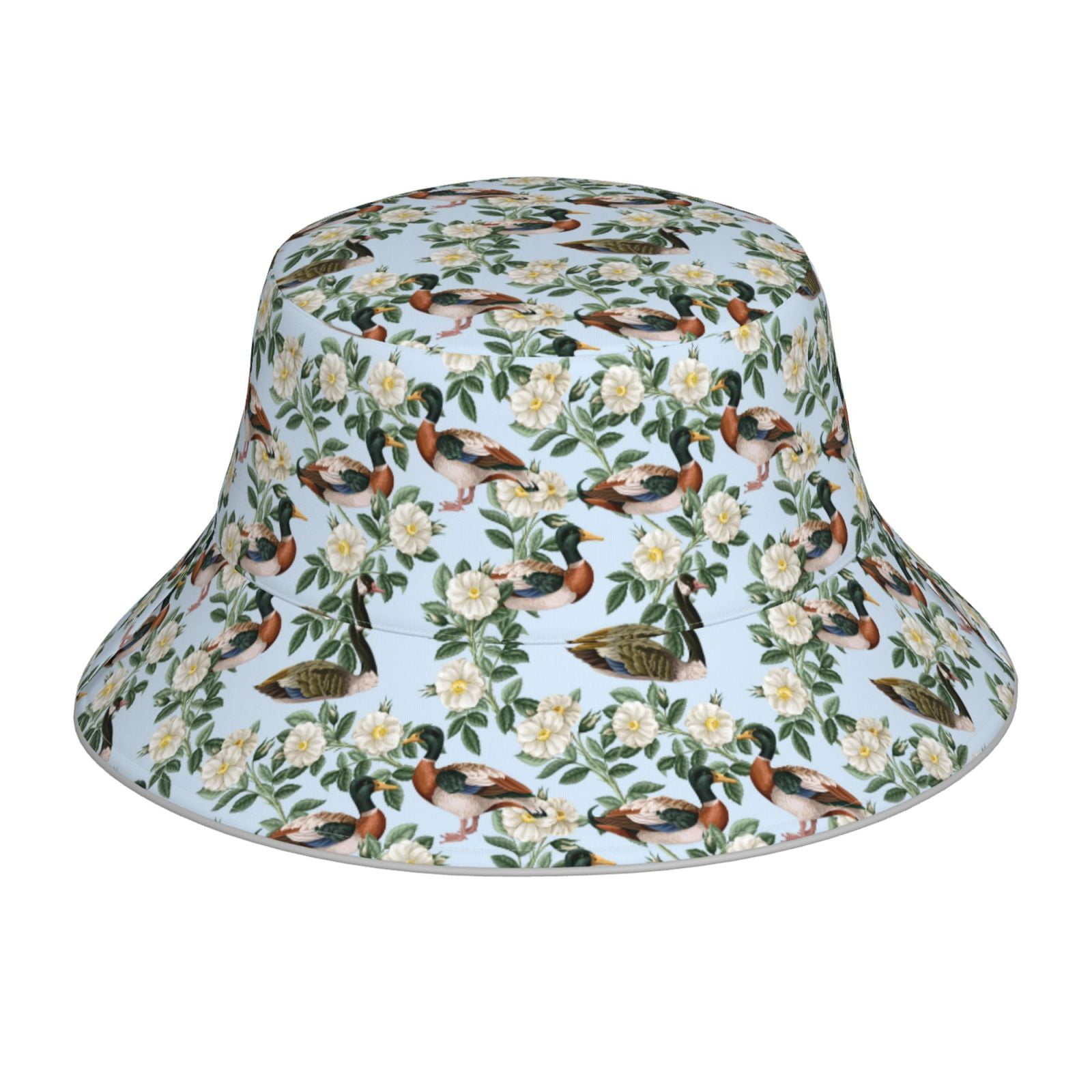Balery Mallard Ducks And Roses Sun Hats for Men Women Bucket Hat UPF 50 ...