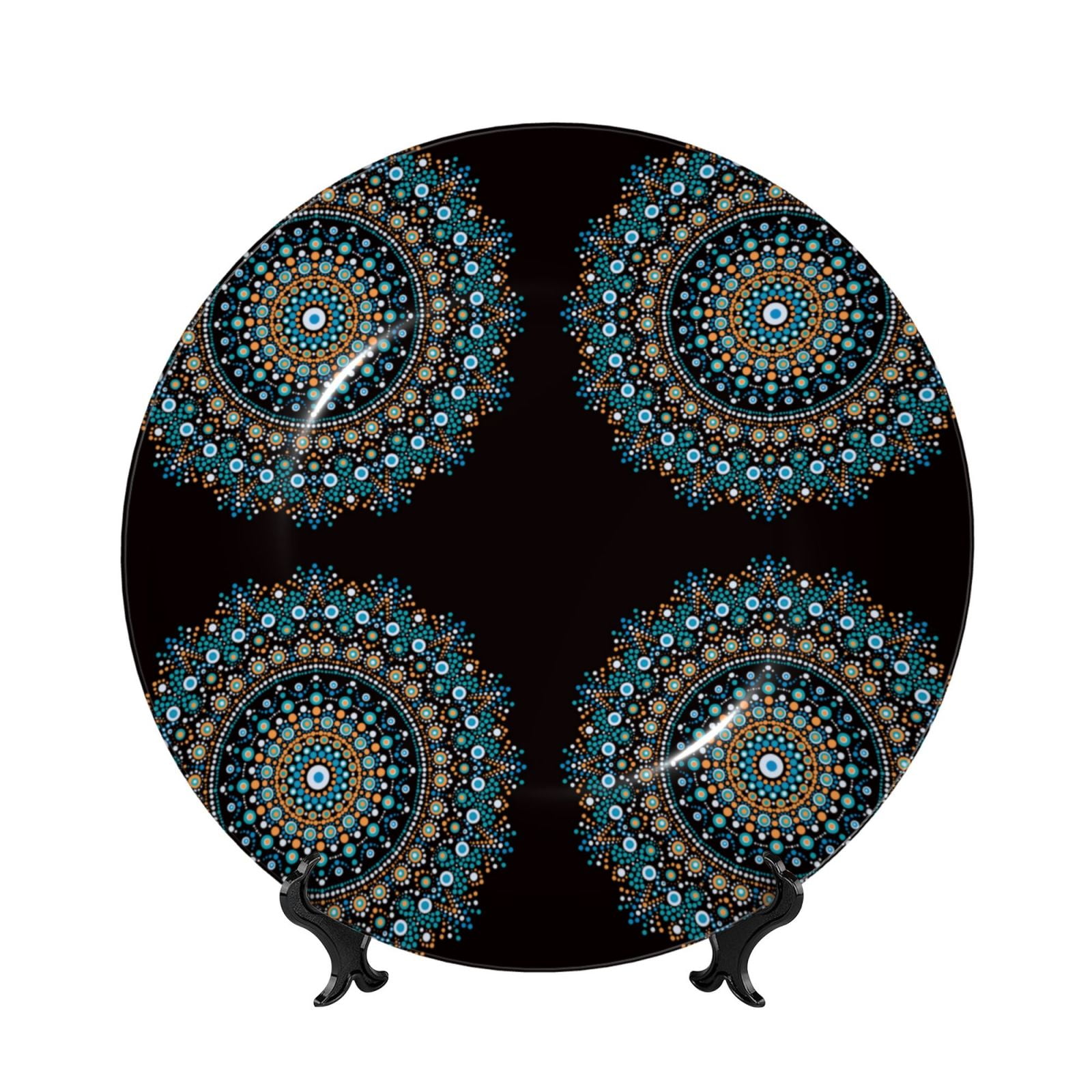 Balery Mandala Print Bone China Decorative Plate Ceramic Dinner Plates ...