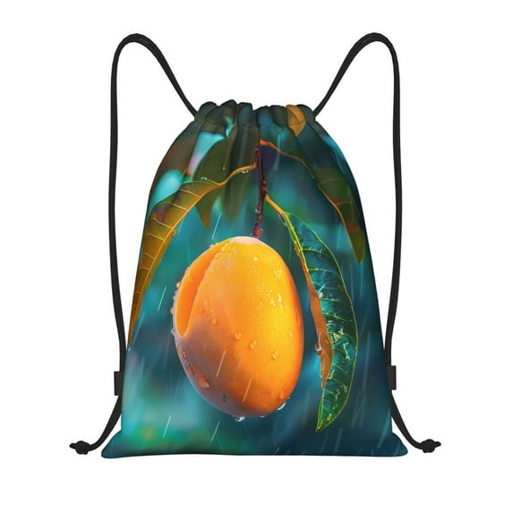 Balery Mango In The Rain Pattern Drawstring Backpack Bag Sport Gym ...