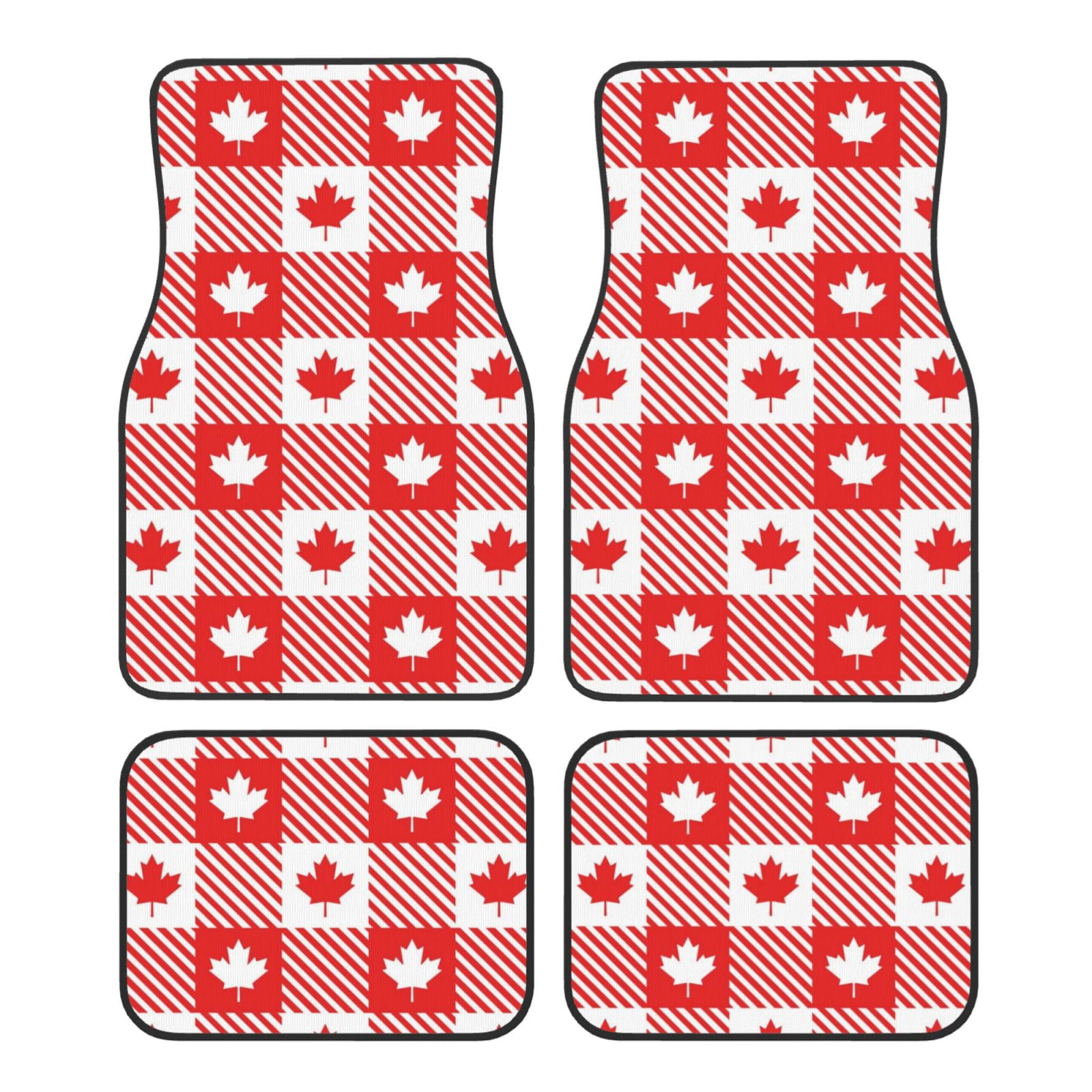Balery Maple Leaves1 Pattern 4-Piece Floor Mats, Heavy-Duty Rubber ...
