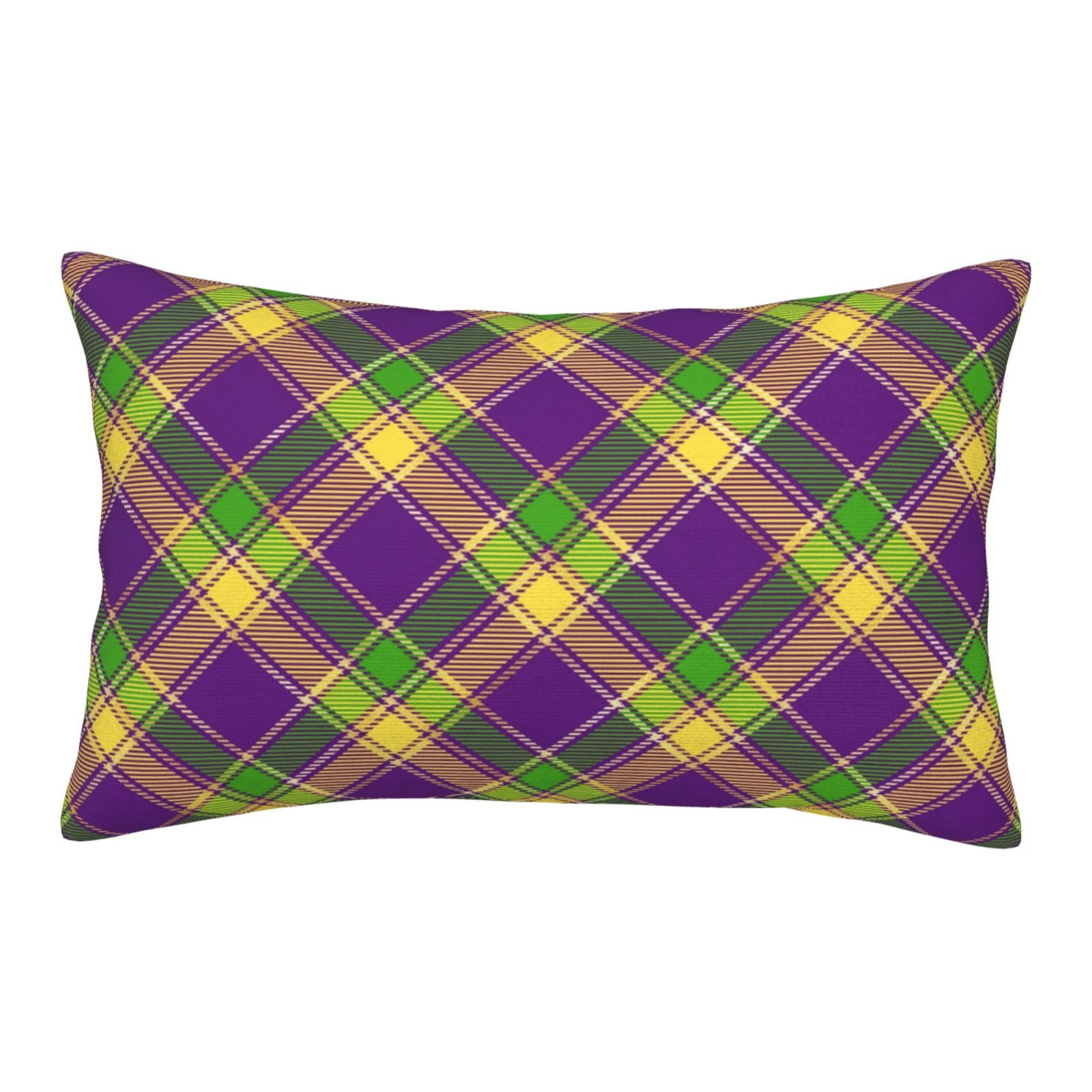 Balery Mardi Gras Plaid Bedding Queen Pillow Cases - Envelope Closure ...