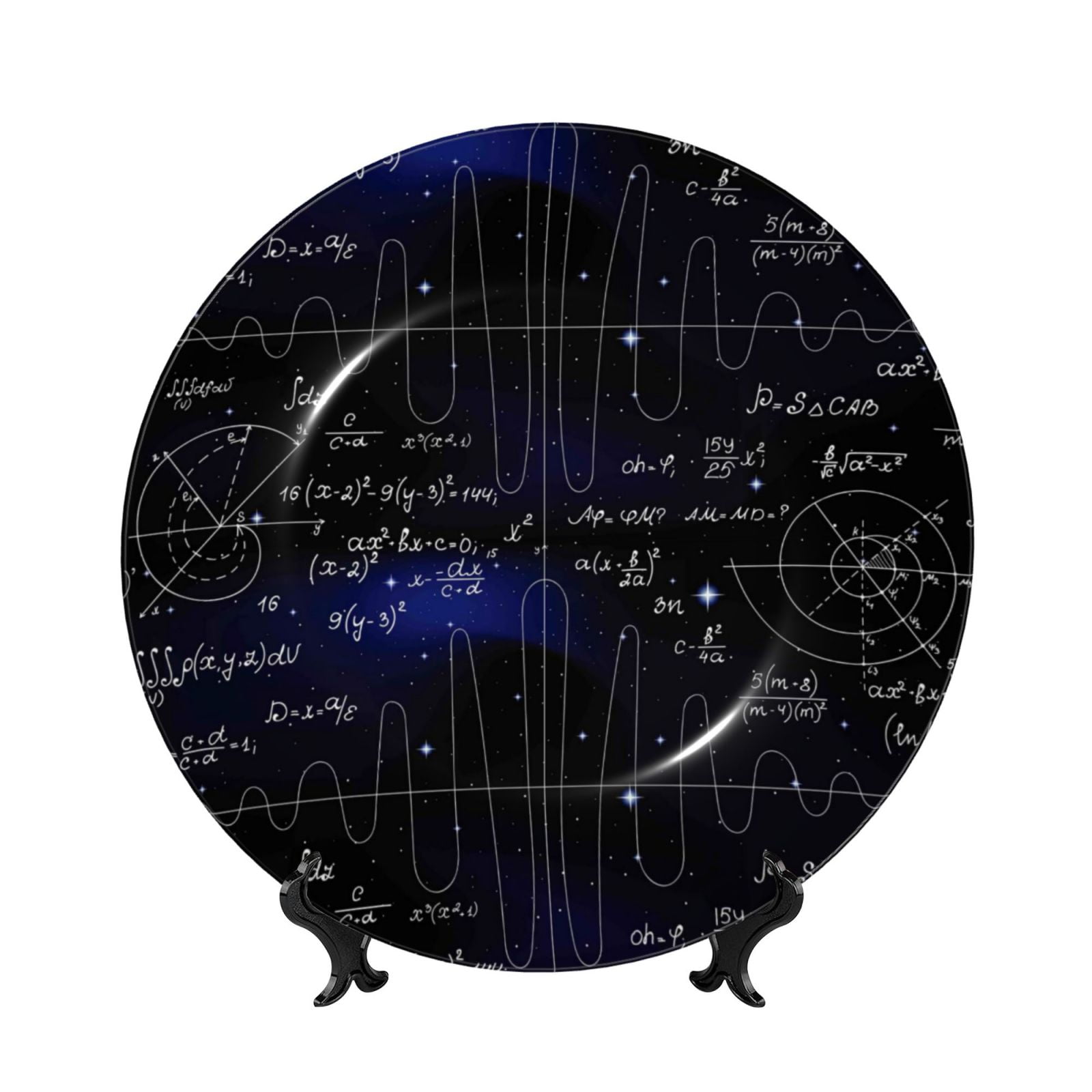 Balery Mathematica Science Print Bone China Decorative Plate Ceramic ...