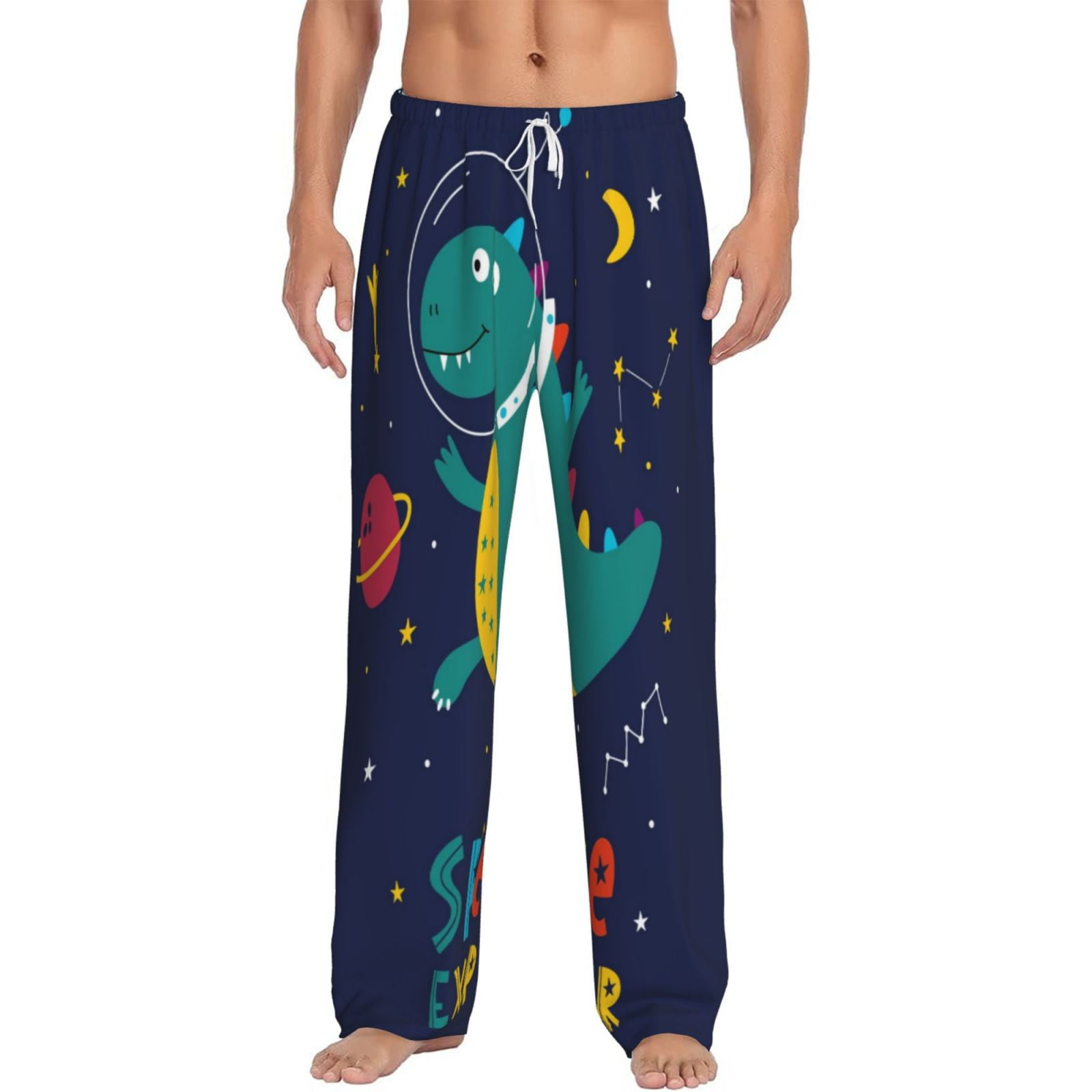 Balery Men'S Dinosau Space Explorer Pants,Sleepwear Pants,Pajama Pants ...