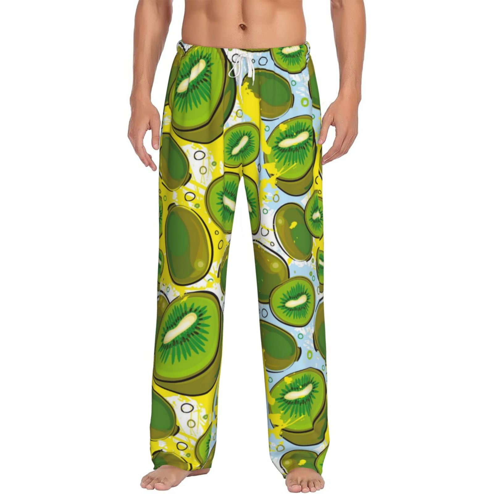 Balery Men'S Watercolor Kiwi Fruits Summer Pants,Sleepwear Pants,Pajama ...