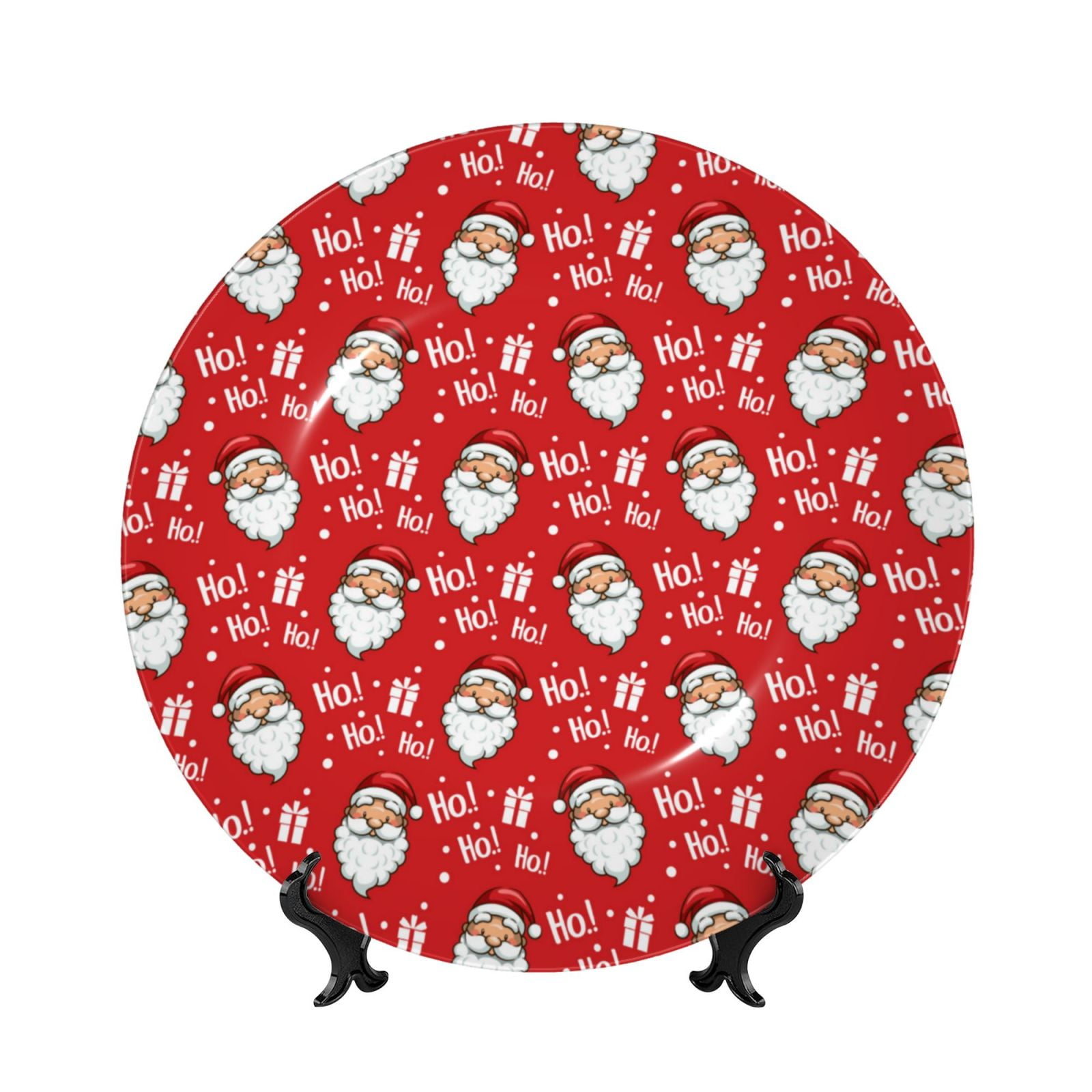 Balery Merry Christmas Santa Claus A Print Bone China Decorative Plate ...