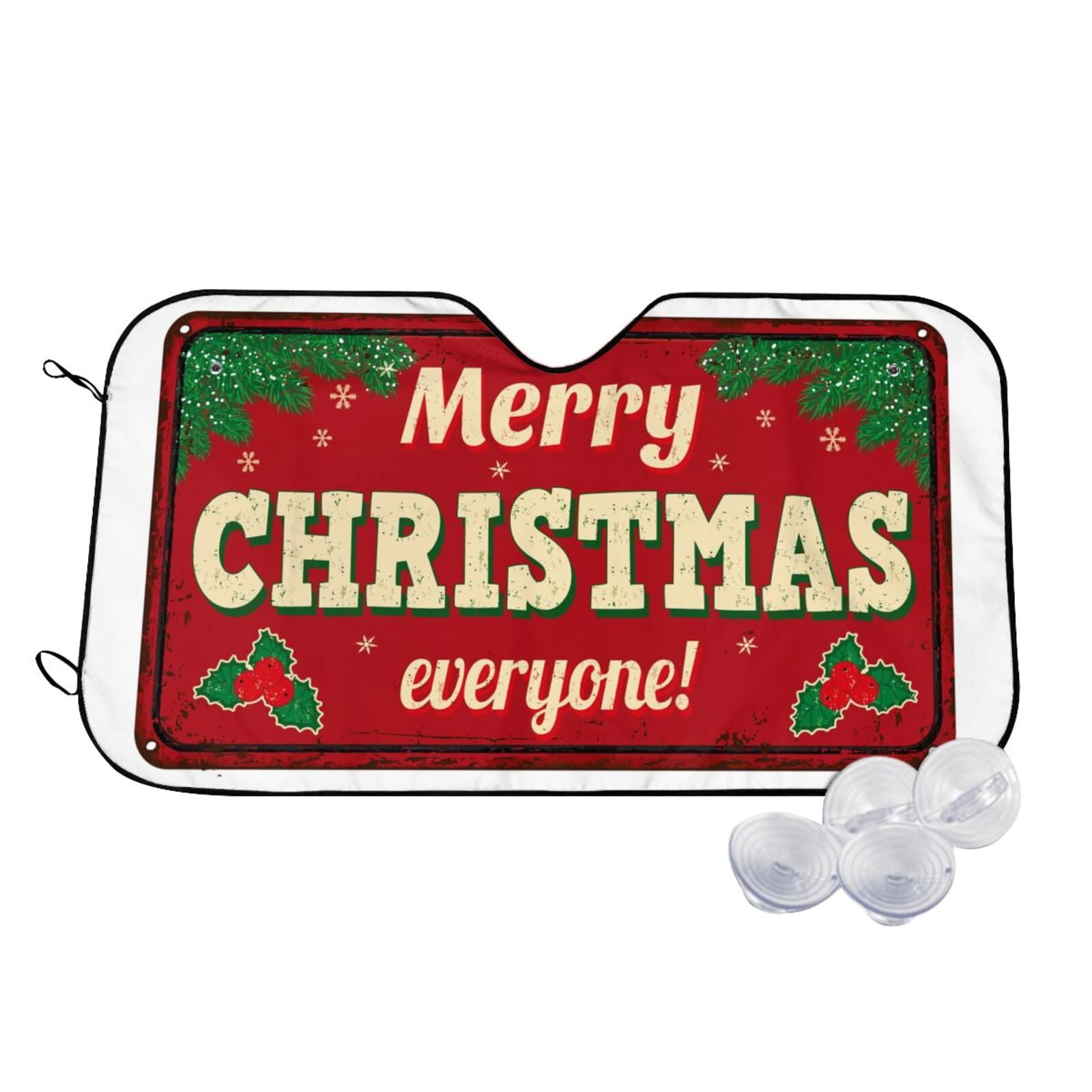 Balery Merry Christmas Windshield Sun Shade, Car Front Window Sunshade ...