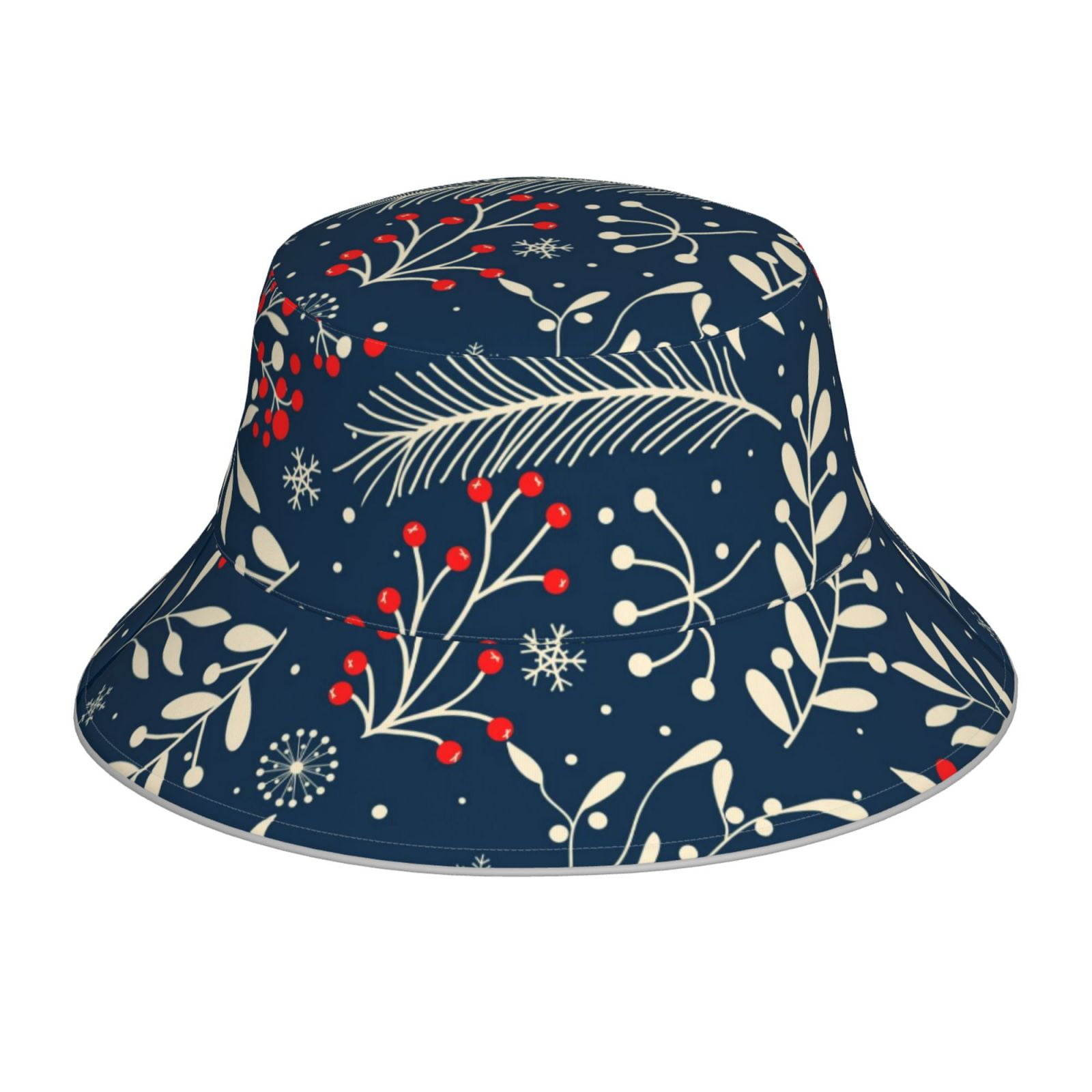 Balery Merry Christmas Winter Leaves Snowflakes Sun Hats for Men Women ...