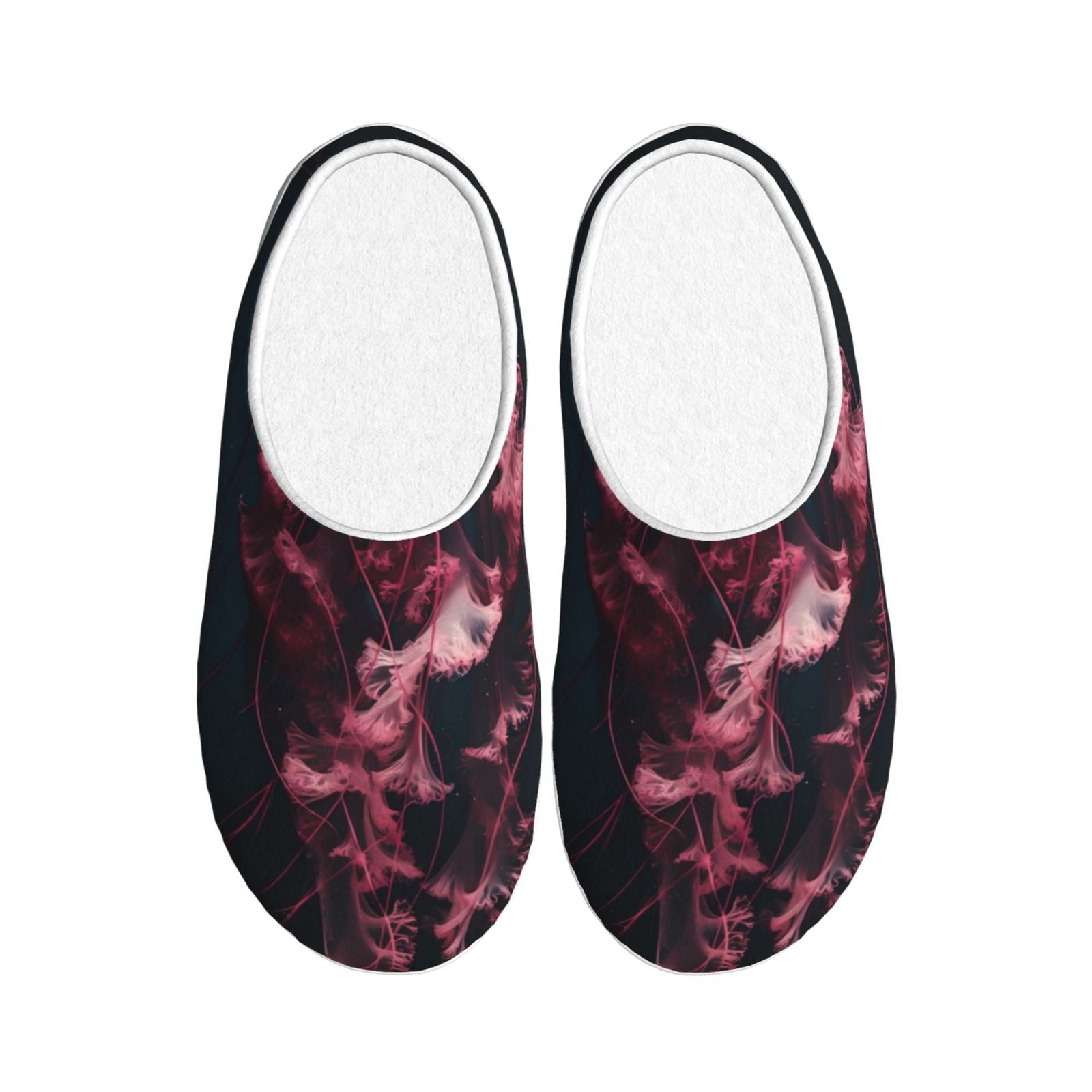 Balery Mesmerizing Pink Jellyfish Pattern Women's Fuzzy Memory Foam ...