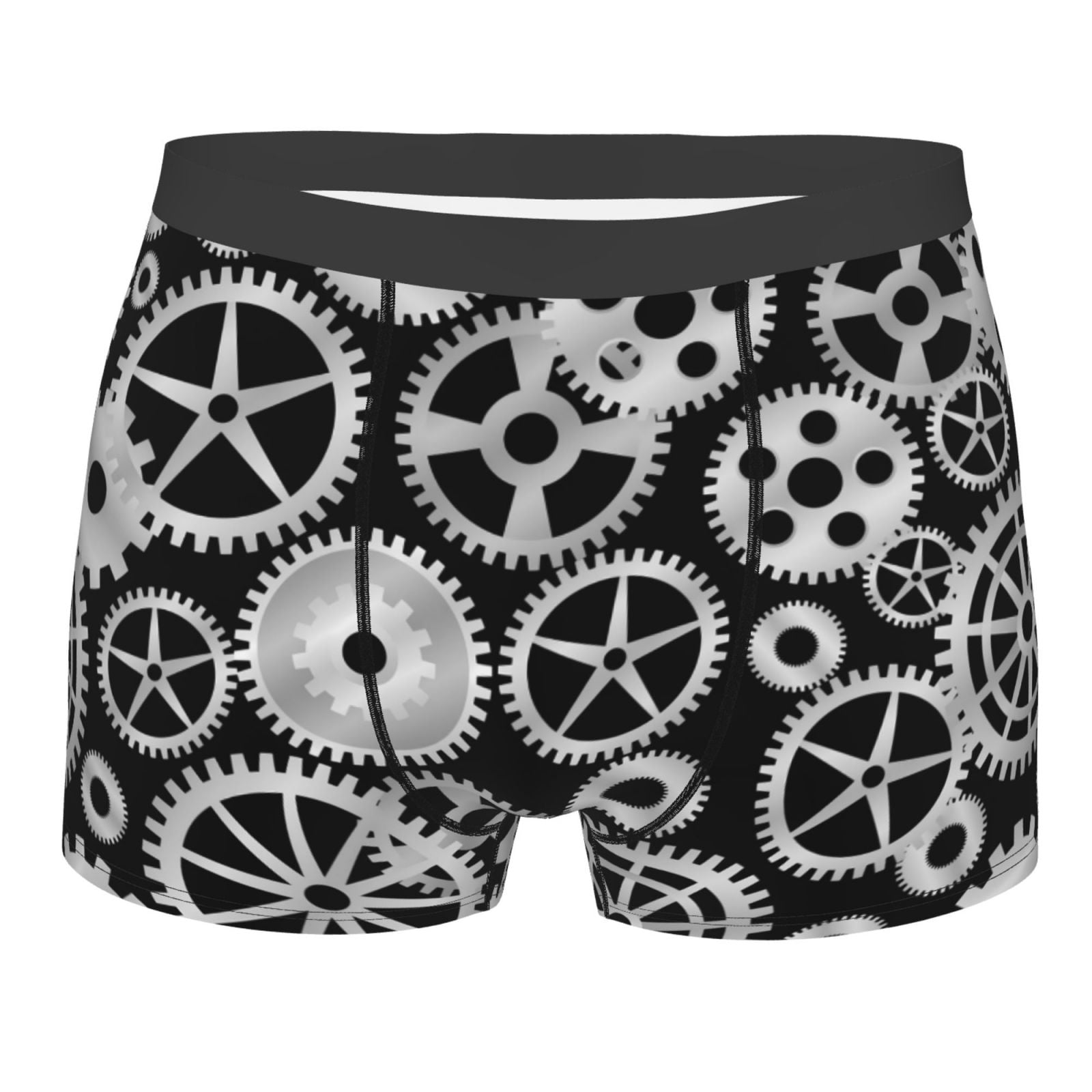 Balery Metallic Gears Men's Boxer Briefs, Soft and Breathable Cotton ...