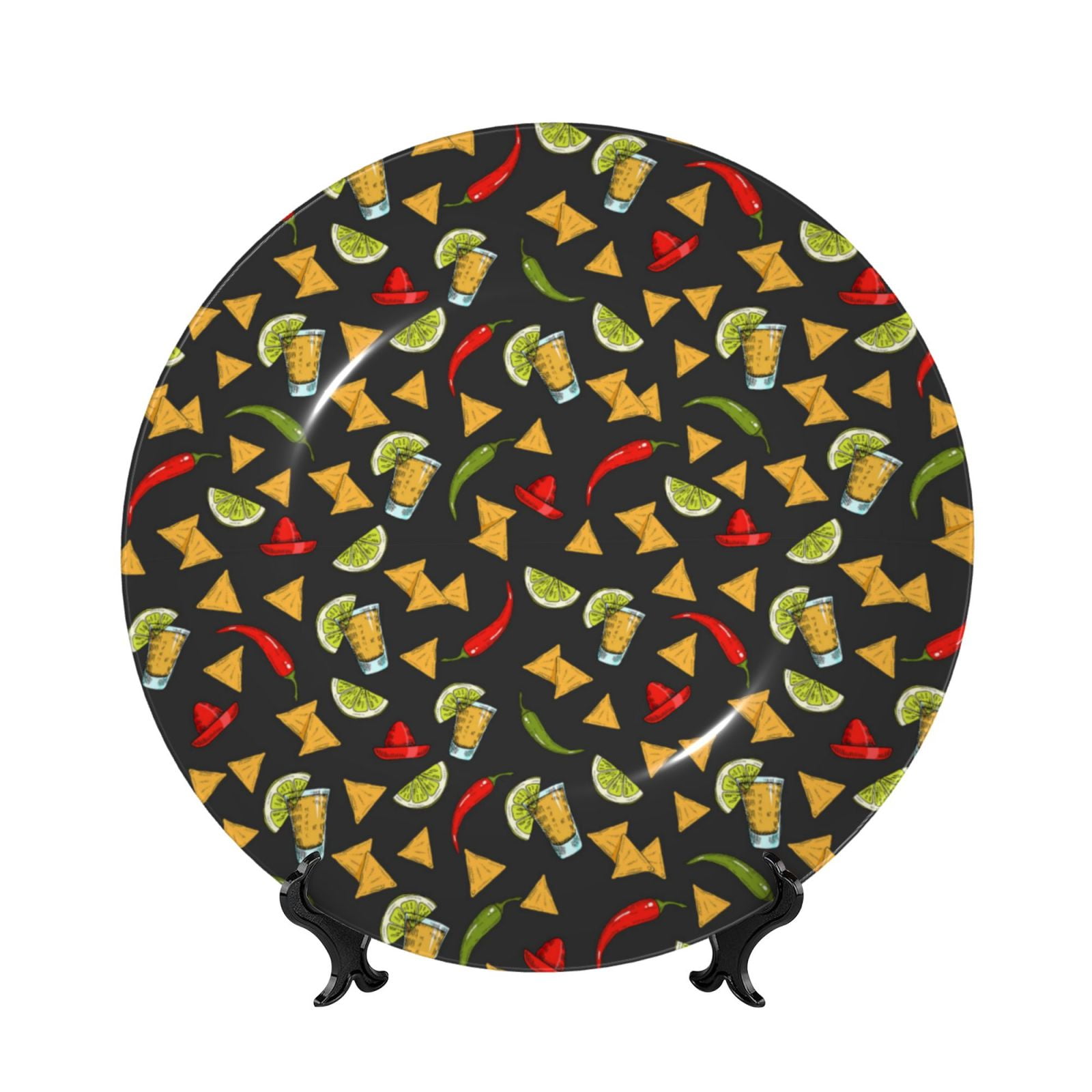 Balery Mexican Food Beer Print Bone China Decorative Plate Ceramic ...