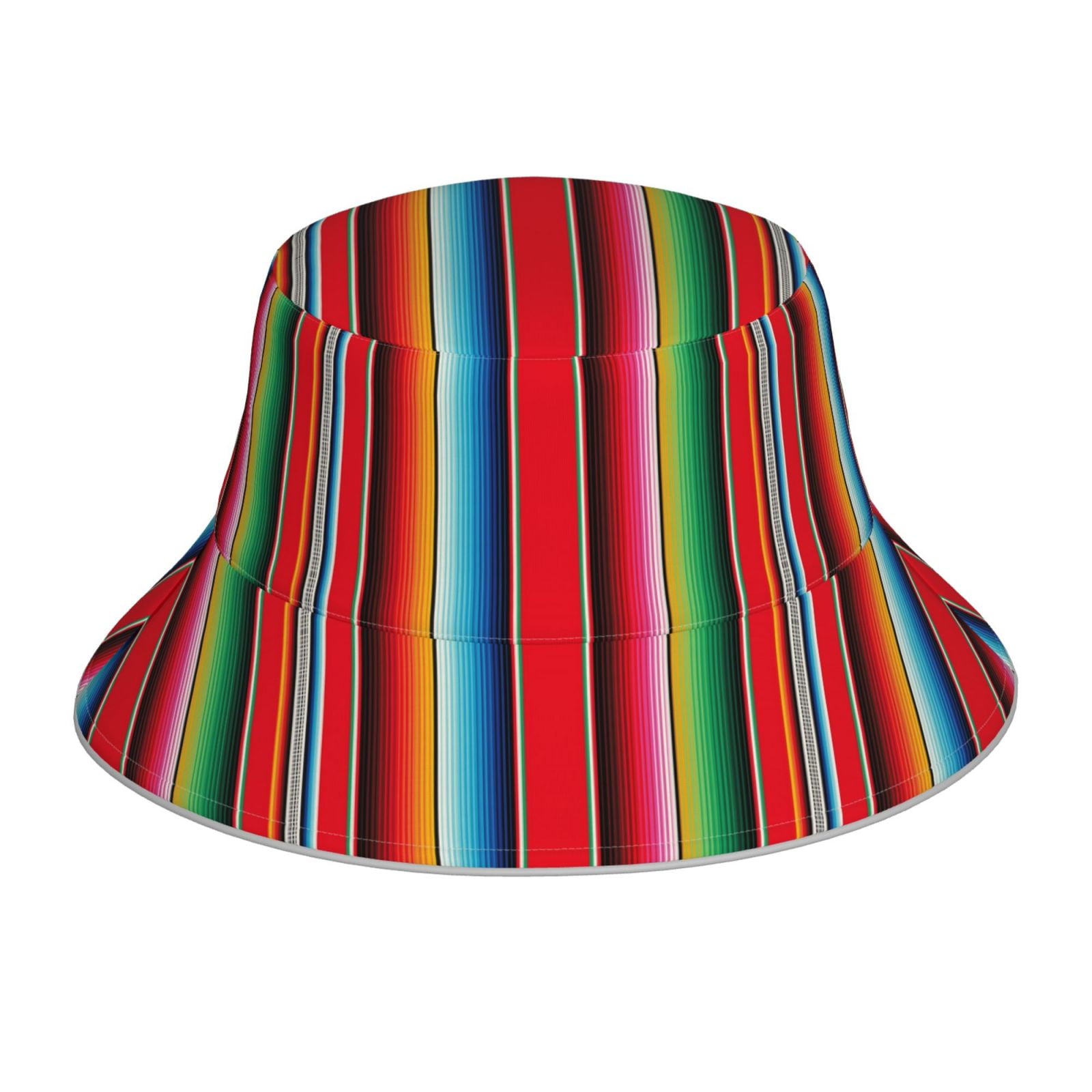 Balery Mexican Serape Blanket Stripes Sun Hats for Men Women Bucket Hat ...