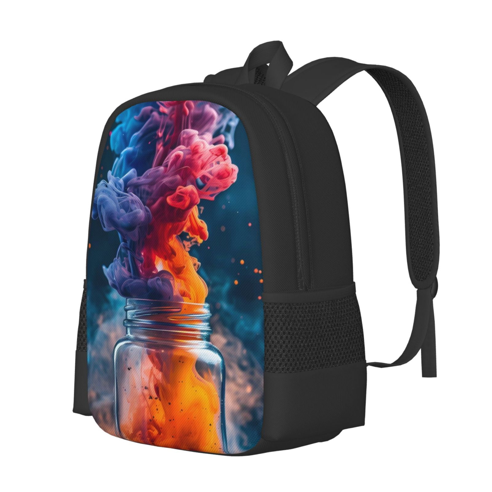 Balery Modern Art Red And Blue Colors Backpack for Men and Women ...