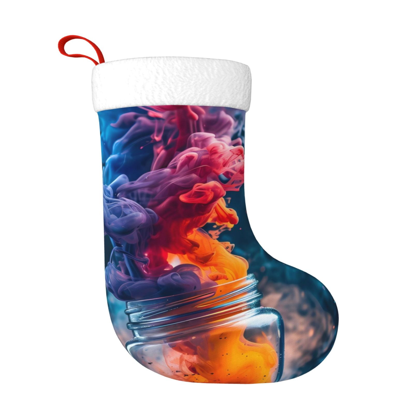 Balery Modern Art Red And Blue Colors Pattern Christmas Stockings with ...