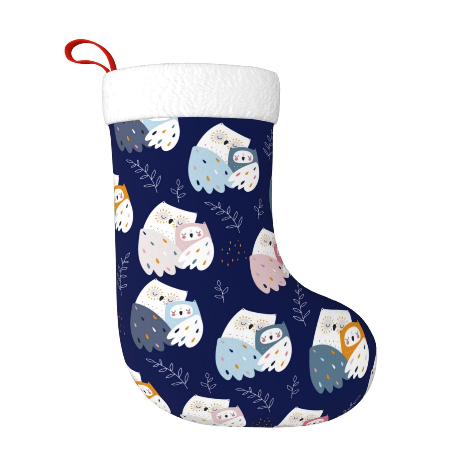 Balery Mom And Baby Owls Pattern Christmas Stockings with Initials, 18 ...