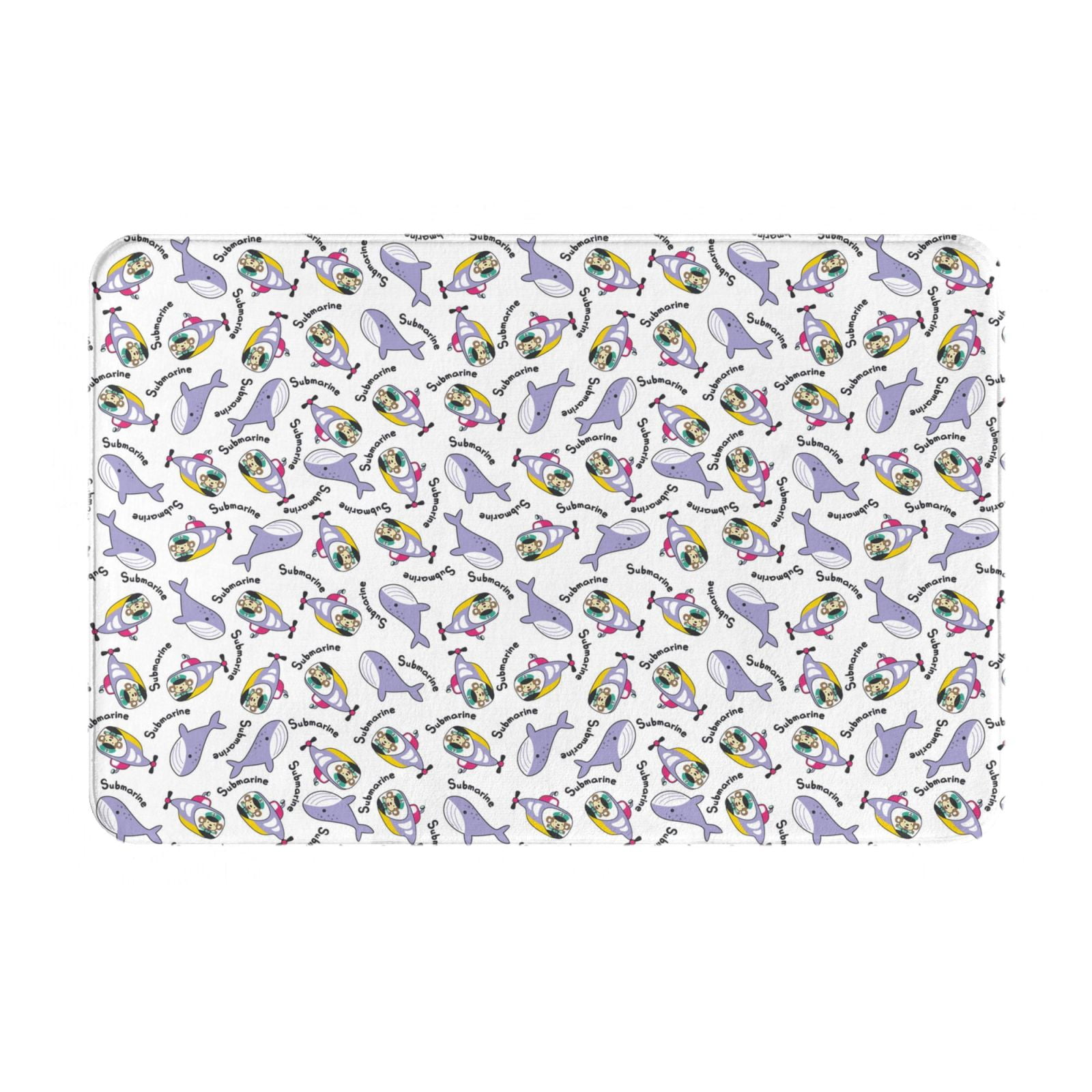 Balery Monkey Submarine Captain Doormat, Durable Flannel Fabric ...
