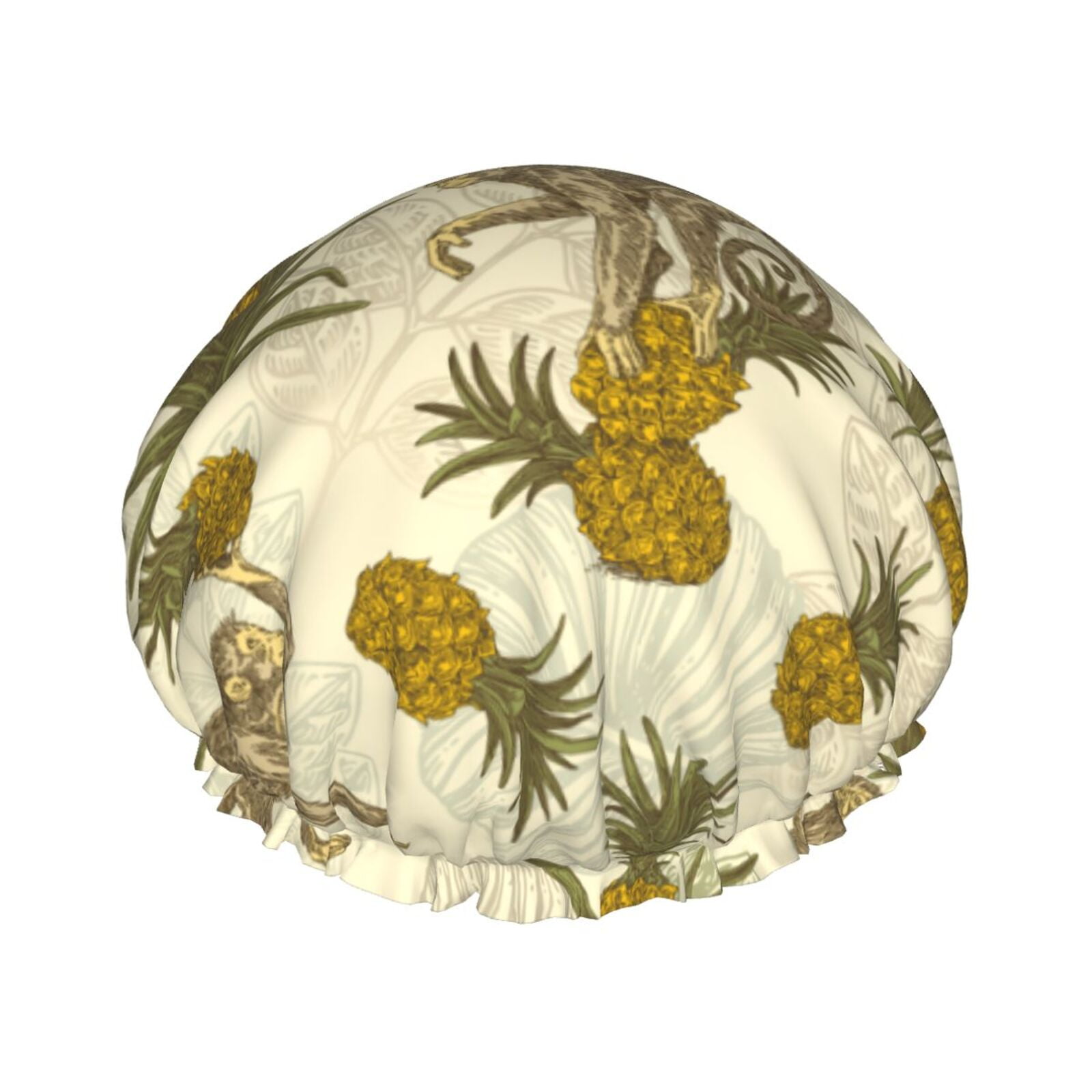 Balery Monkeys And Pinealpples Shower Caps, Double Layer Waterproof ...