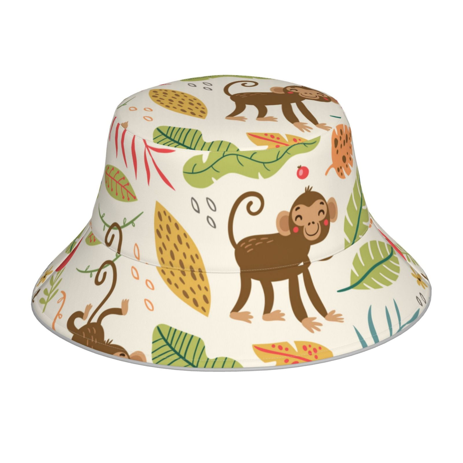 Balery Monkeys in the Jungle Sun Hats for Men Women Bucket Hat UPF 50 ...