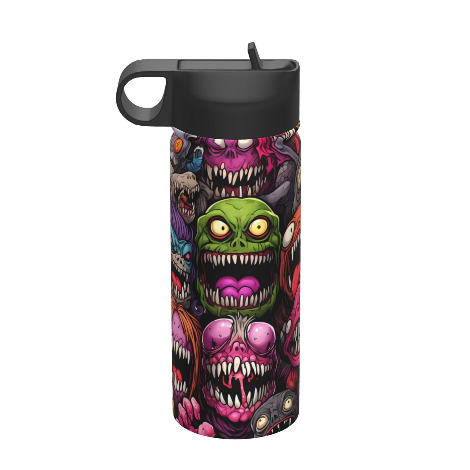 Balery Monstrous Cartoon Characters Pattern Water Bottle,18oz Sports ...