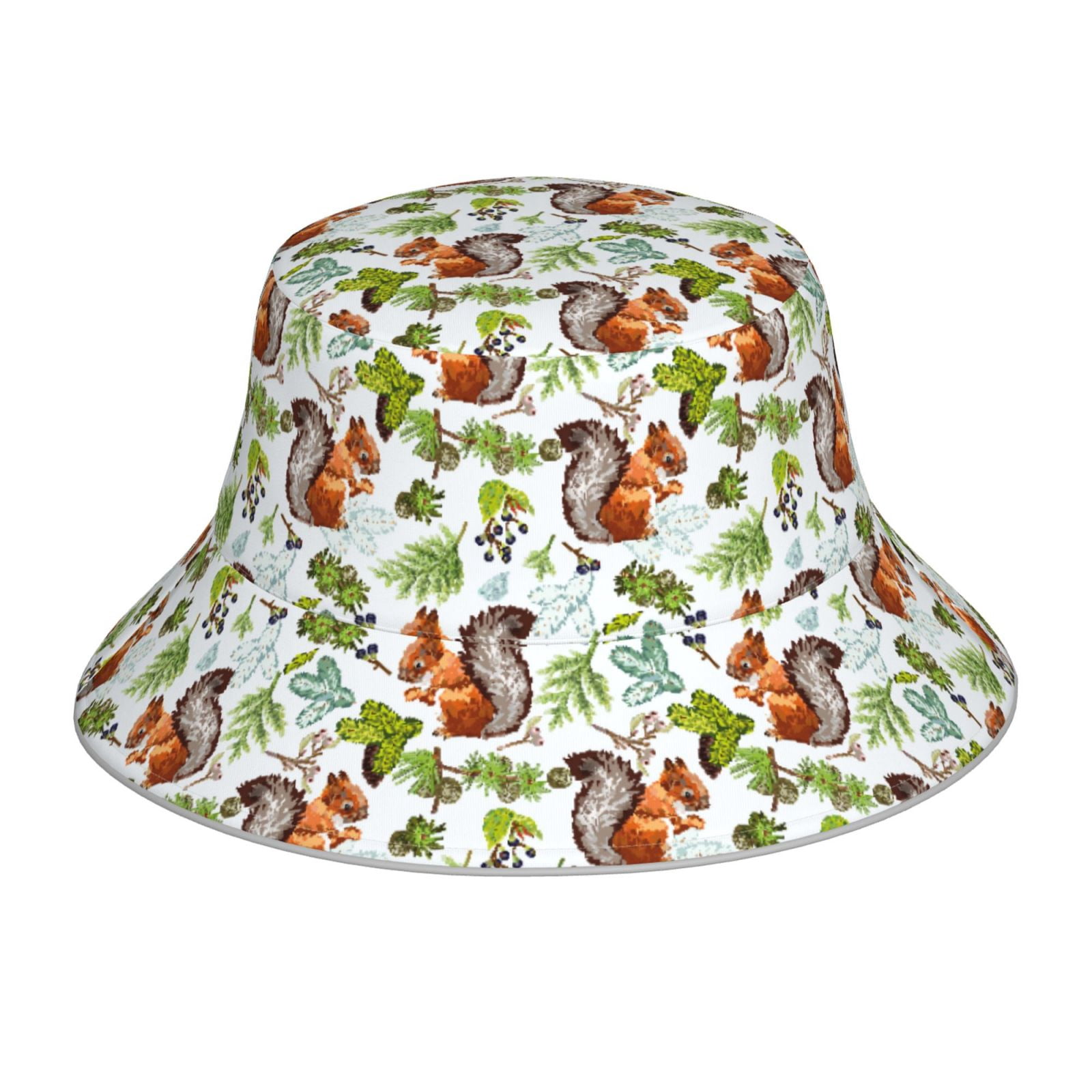 Balery Mosaic Forest Squirrel Sun Hats for Men Women Bucket Hat UPF 50 ...