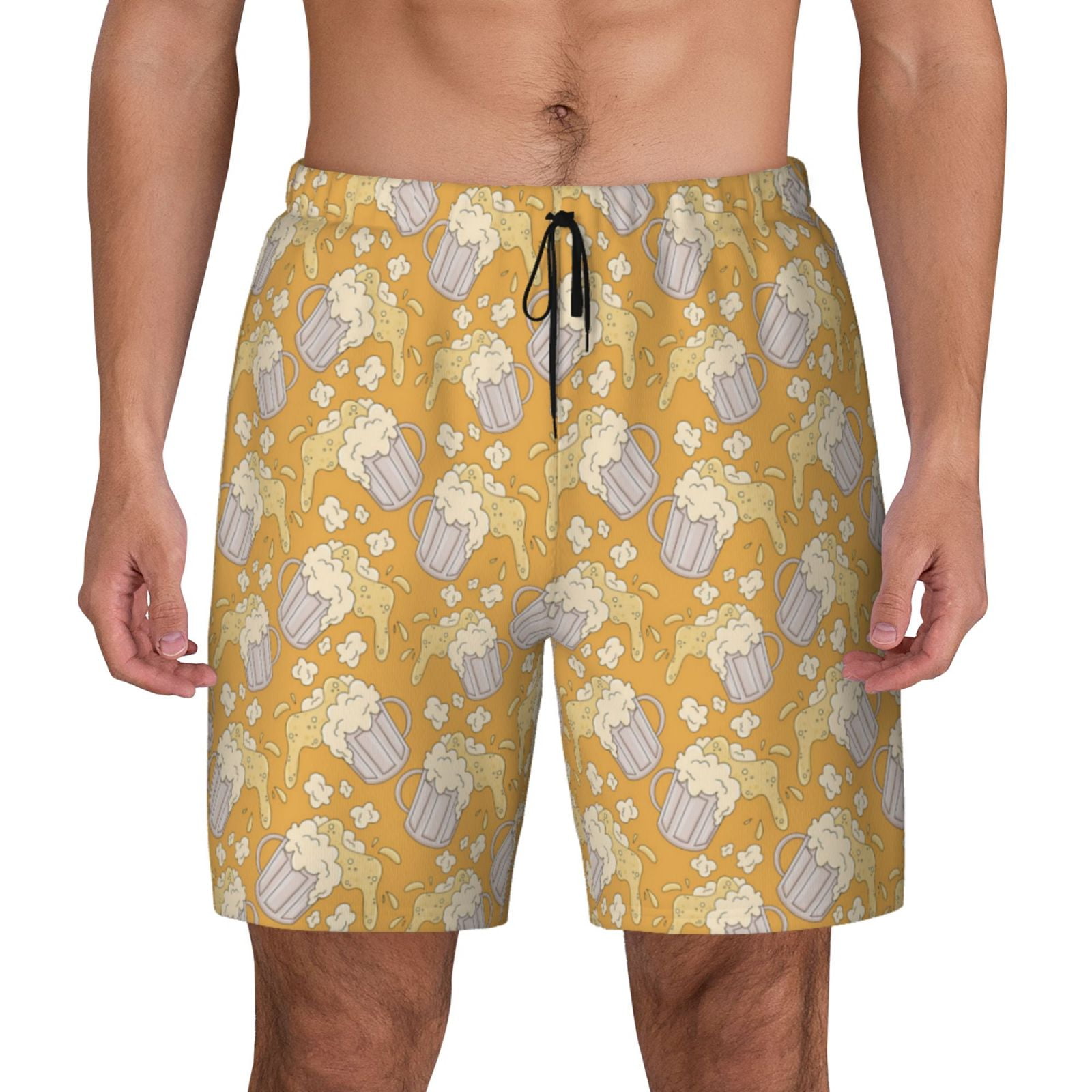 Balery Mug With Beer Mens Swim Trunks Swim Shorts for Men Quick Dry ...