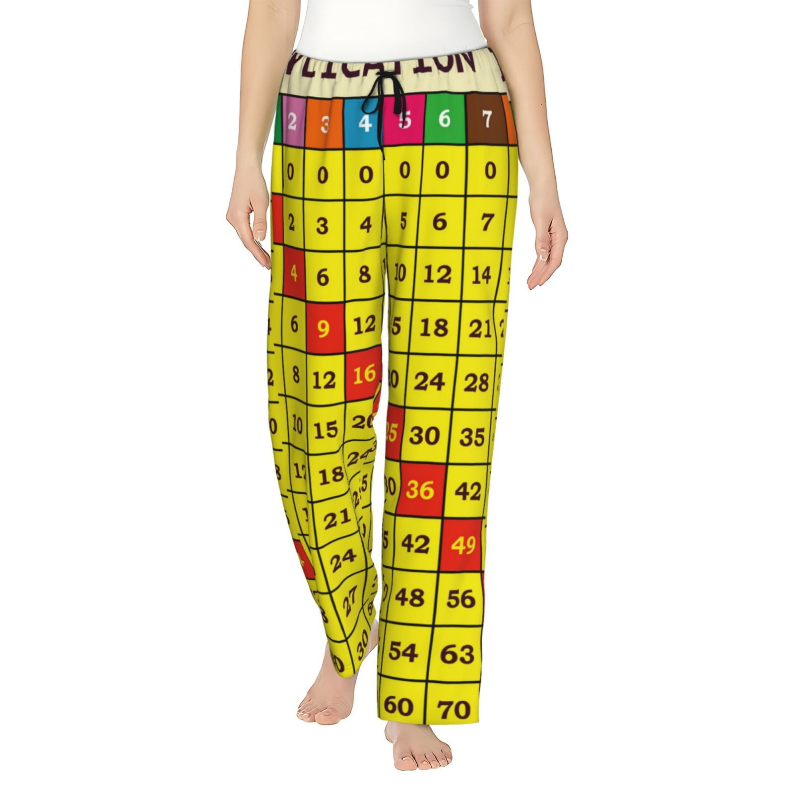 Balery Multiplication Table2 print Women's Pajama Pants,Ultra ...
