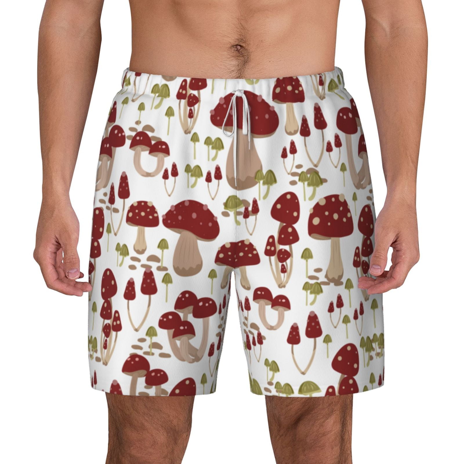 Balery Mushroom Mens Swim Trunks Swim Shorts for Men Quick Dry Inseam ...