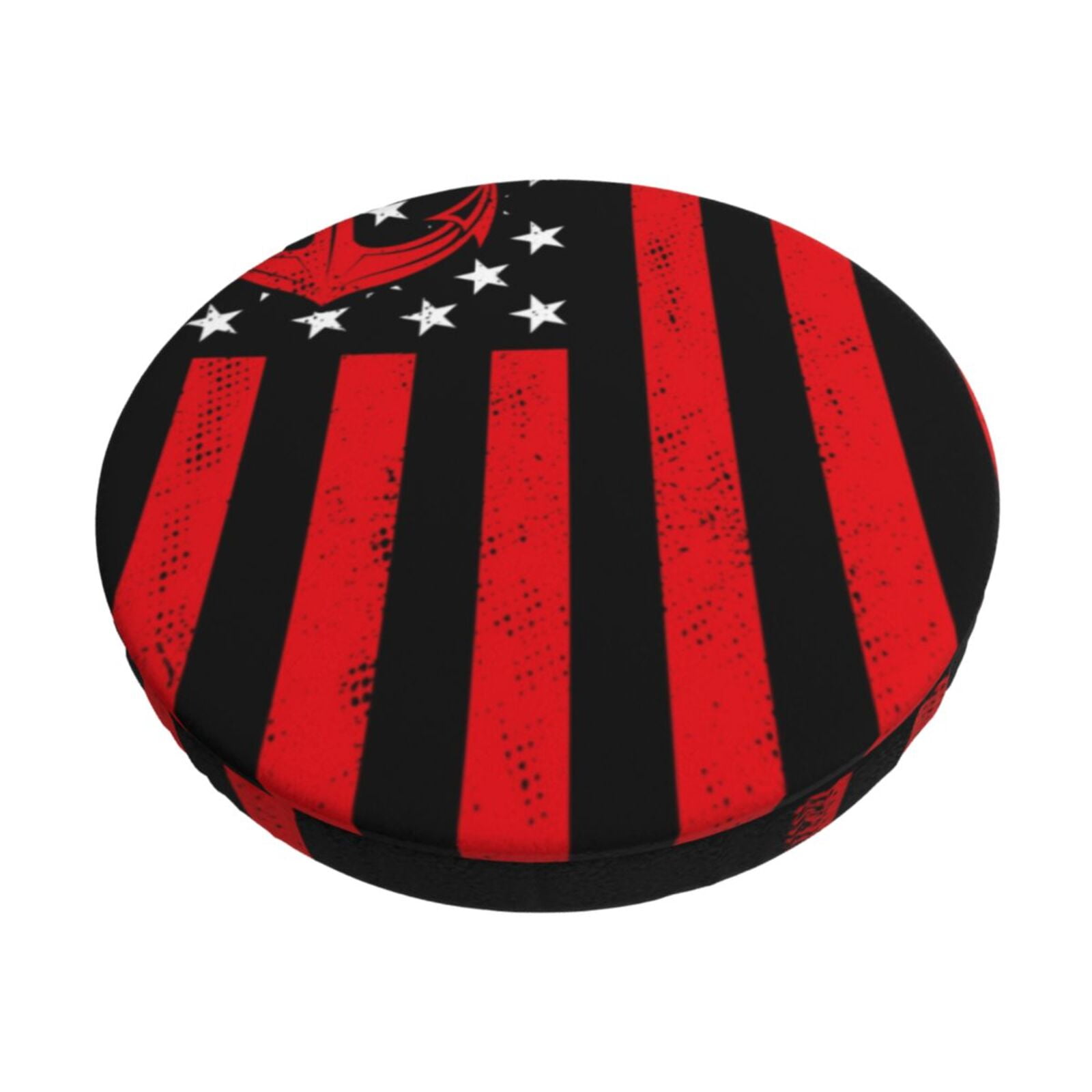 Balery Nautical American Flag Round Bar Stool Seat Covers Velvet Fabric ...